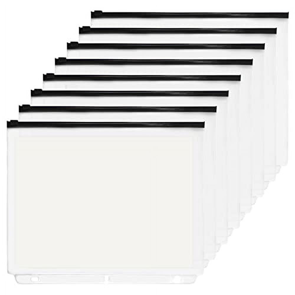 YoeeJob 3 Holes Clear .. PVC Zipper Binder Pocket .. Insert Pages ...