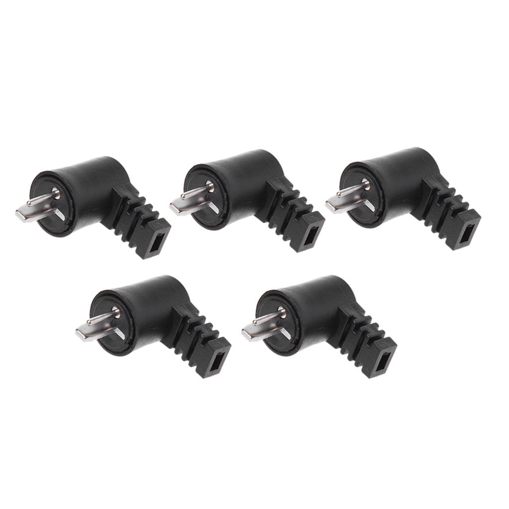 Yoetaun 5 Pieces 2 Pin Din Right HiFi Plug Cable Screw Solder Connector ...