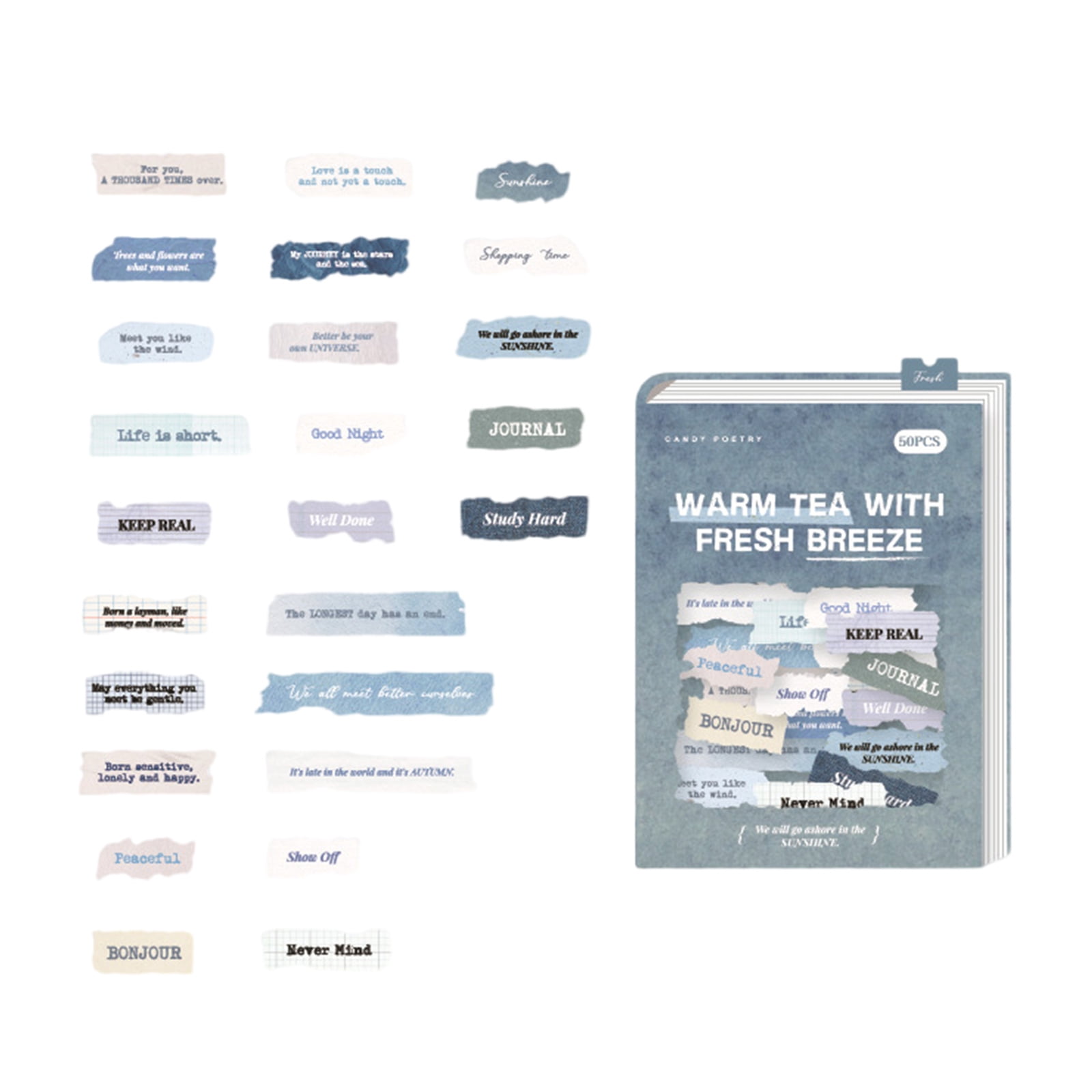 Yoetaun 50 Sheets English Paper Collages Sticker For Art Journals And ...