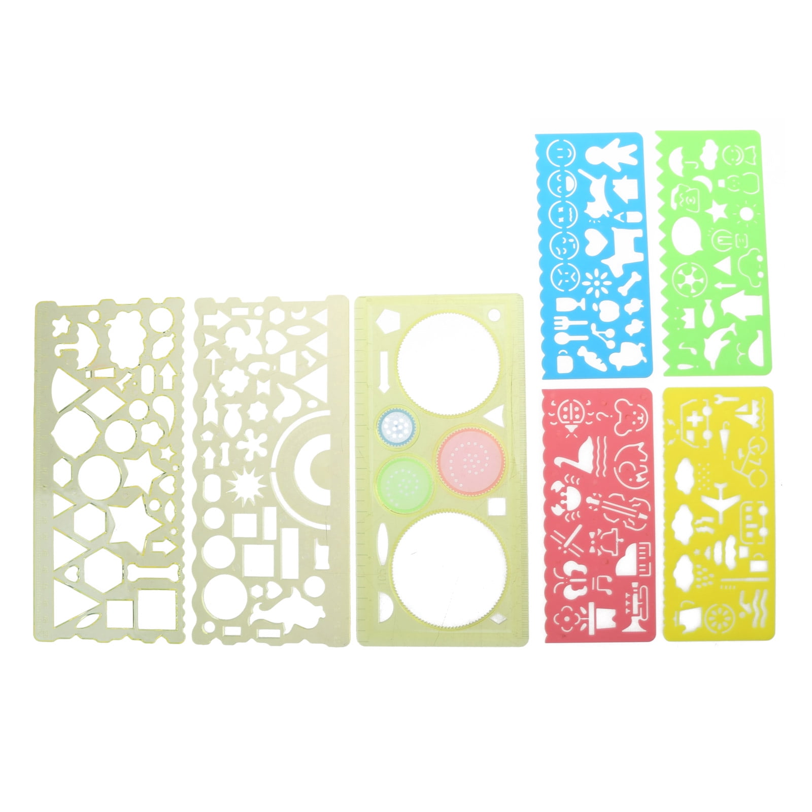 Yoetaun 7Pieces Geometric Drawings Templates,Drafting Stencils ...