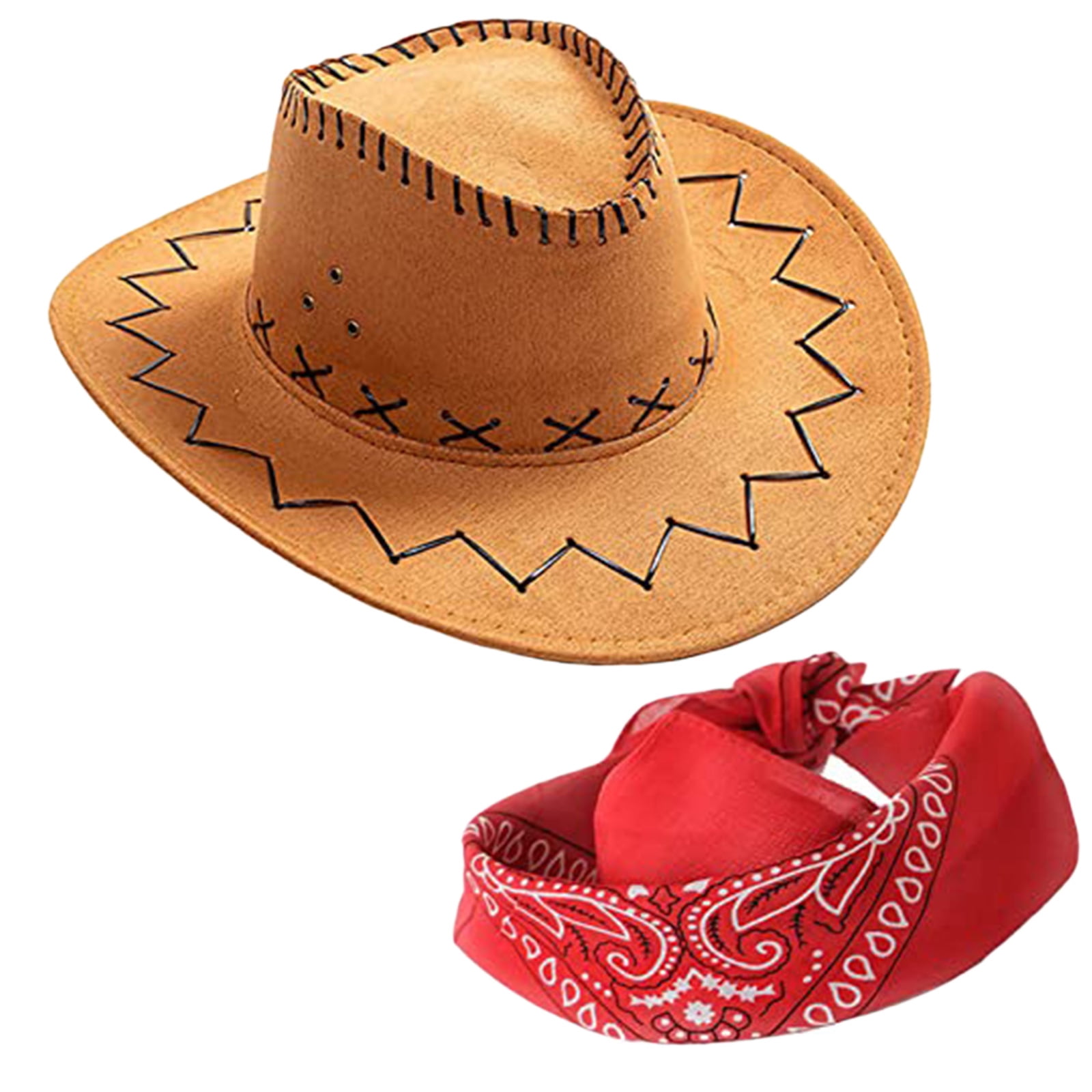 Yoetaun Cowboy Hat Bandanas Bachelorette Western Cowboy Party Hats ...