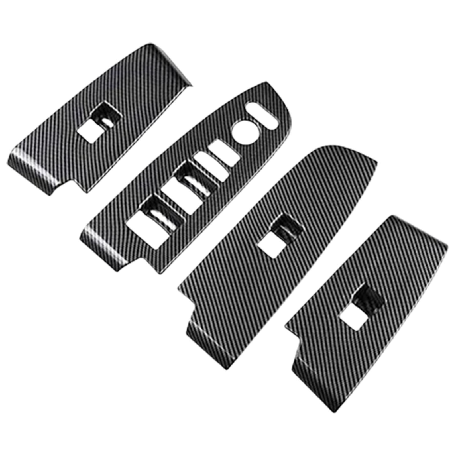 Yoetaun Easy Installation Window Glass Lift Button Covers Trim Door ...
