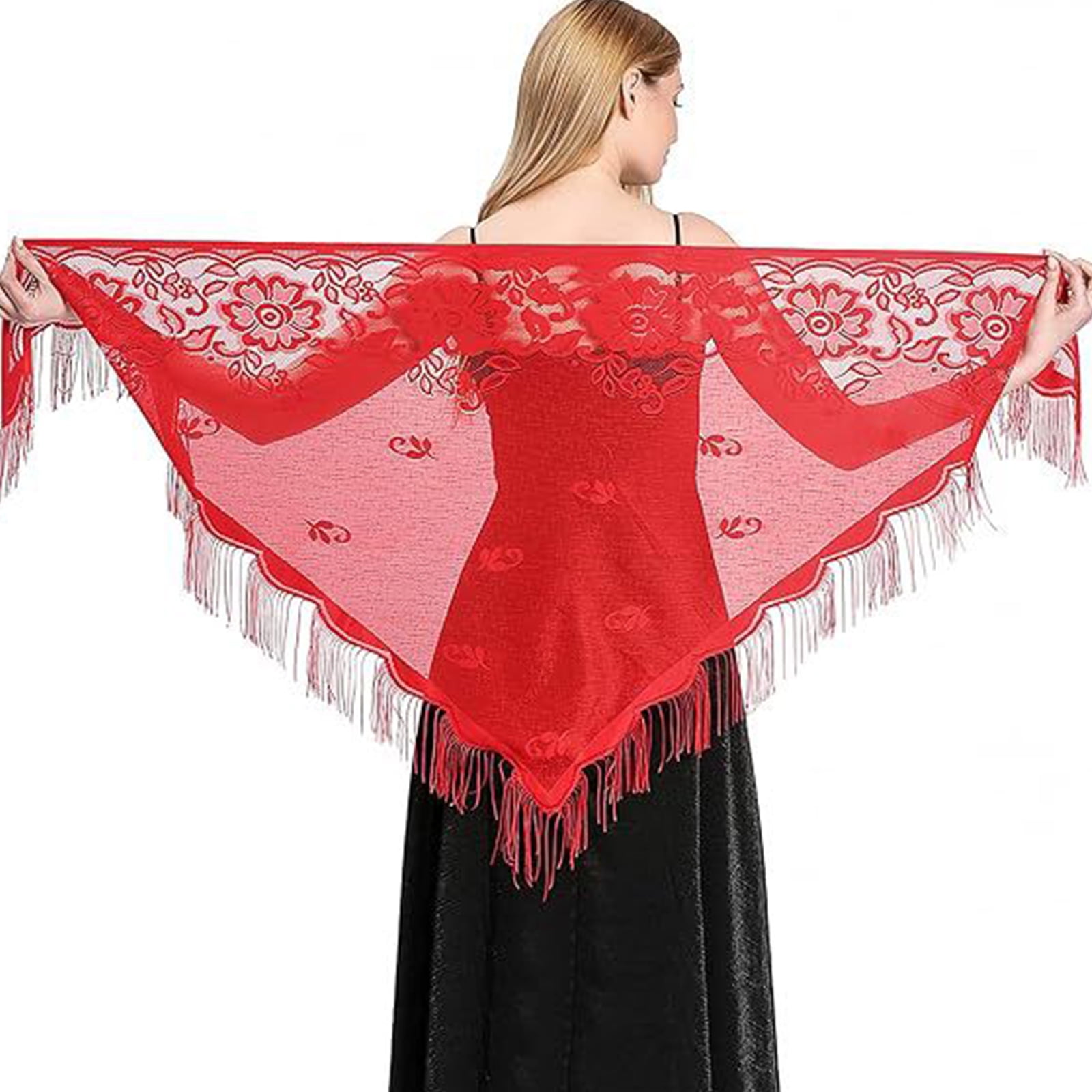 Yoetaun Elegant Bridal Shawl for Wedding Dress Overlay Tulle for ...
