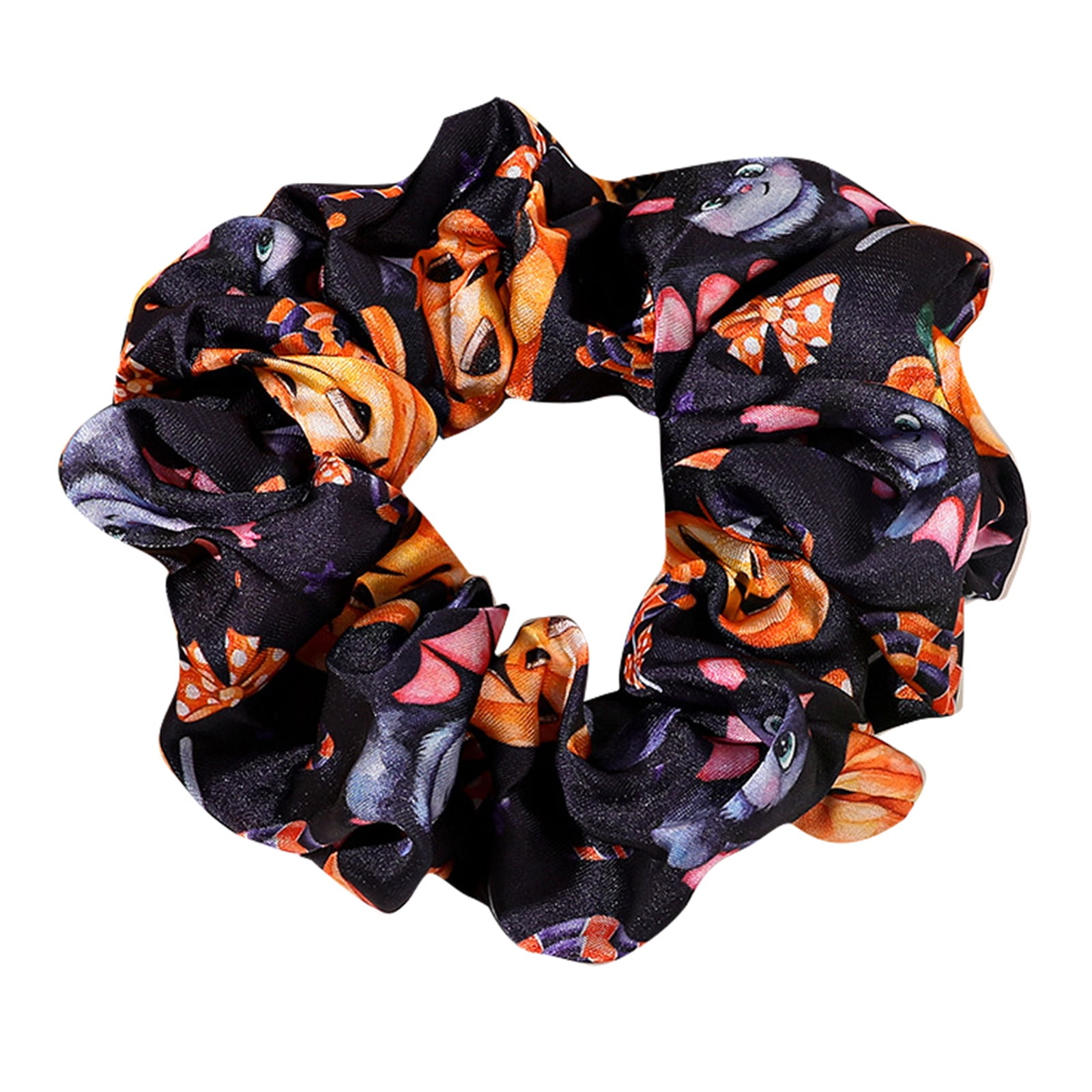 Yoetaun Halloween Hair Scrunchies Elastic Satins Hair Ties Ponytail ...