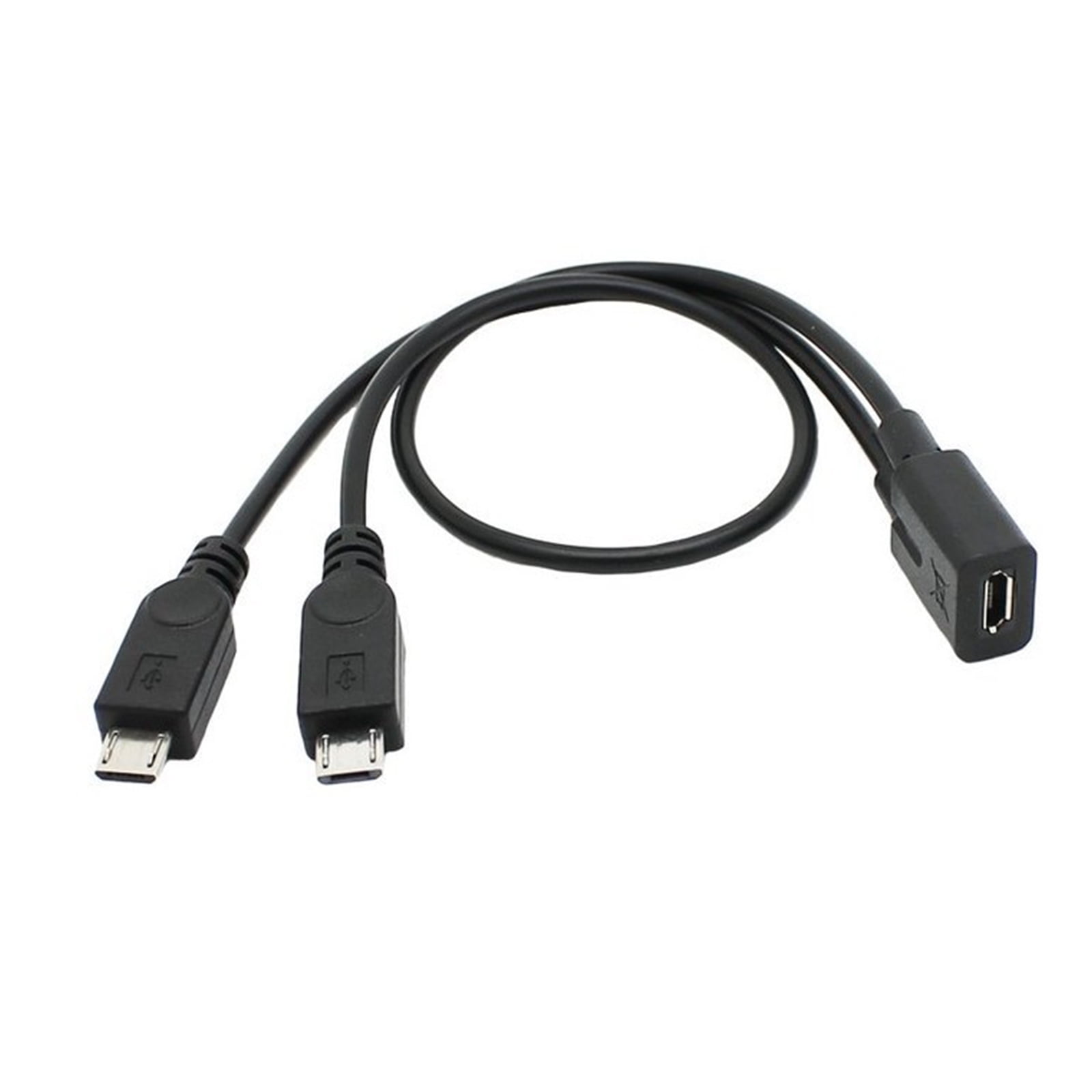Yoetaun Micro USB Splitter Cable, 1Female to 2Male Splitter Extension ...