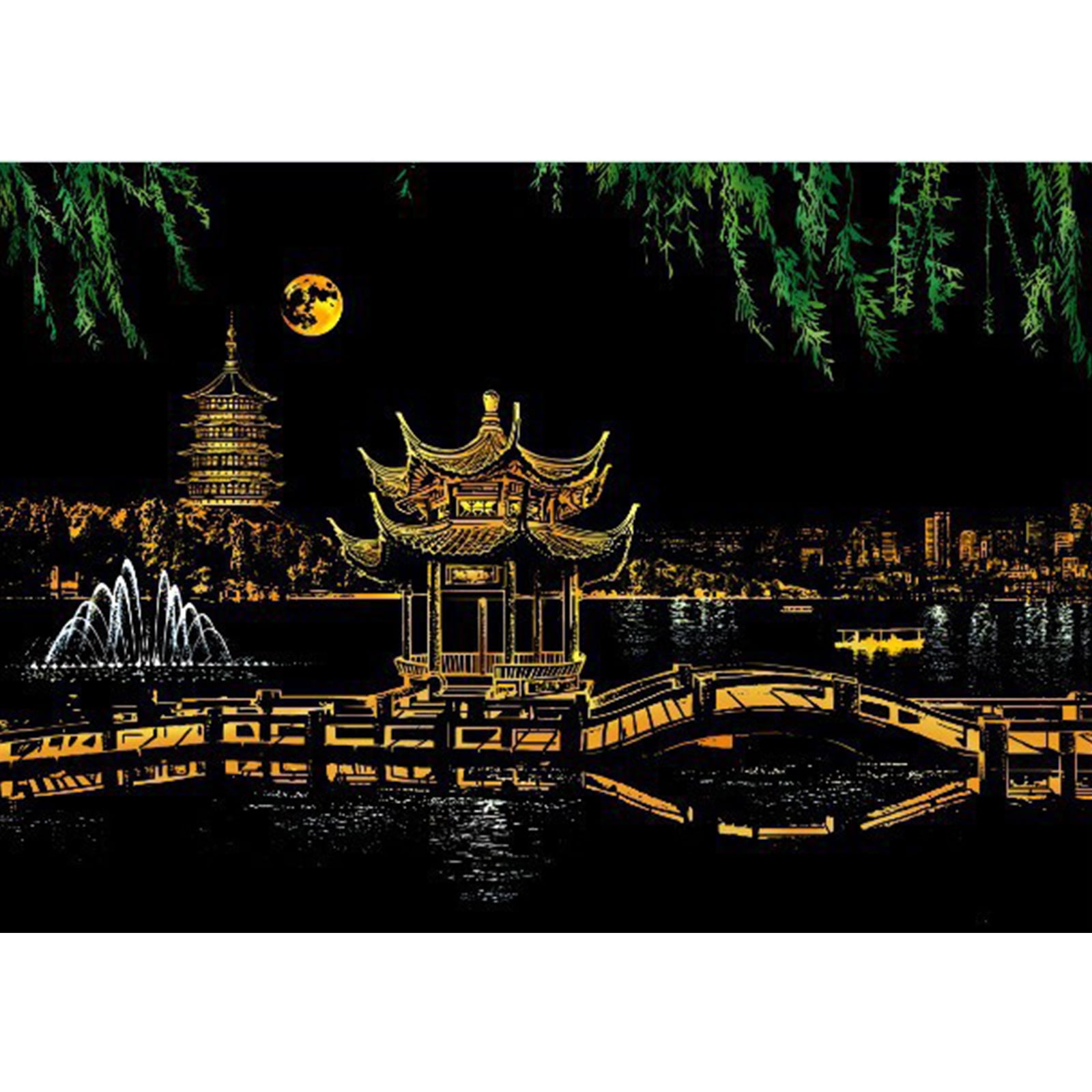 Yoetaun Scratch Painting Kits for Adult City Night View Scratch ...