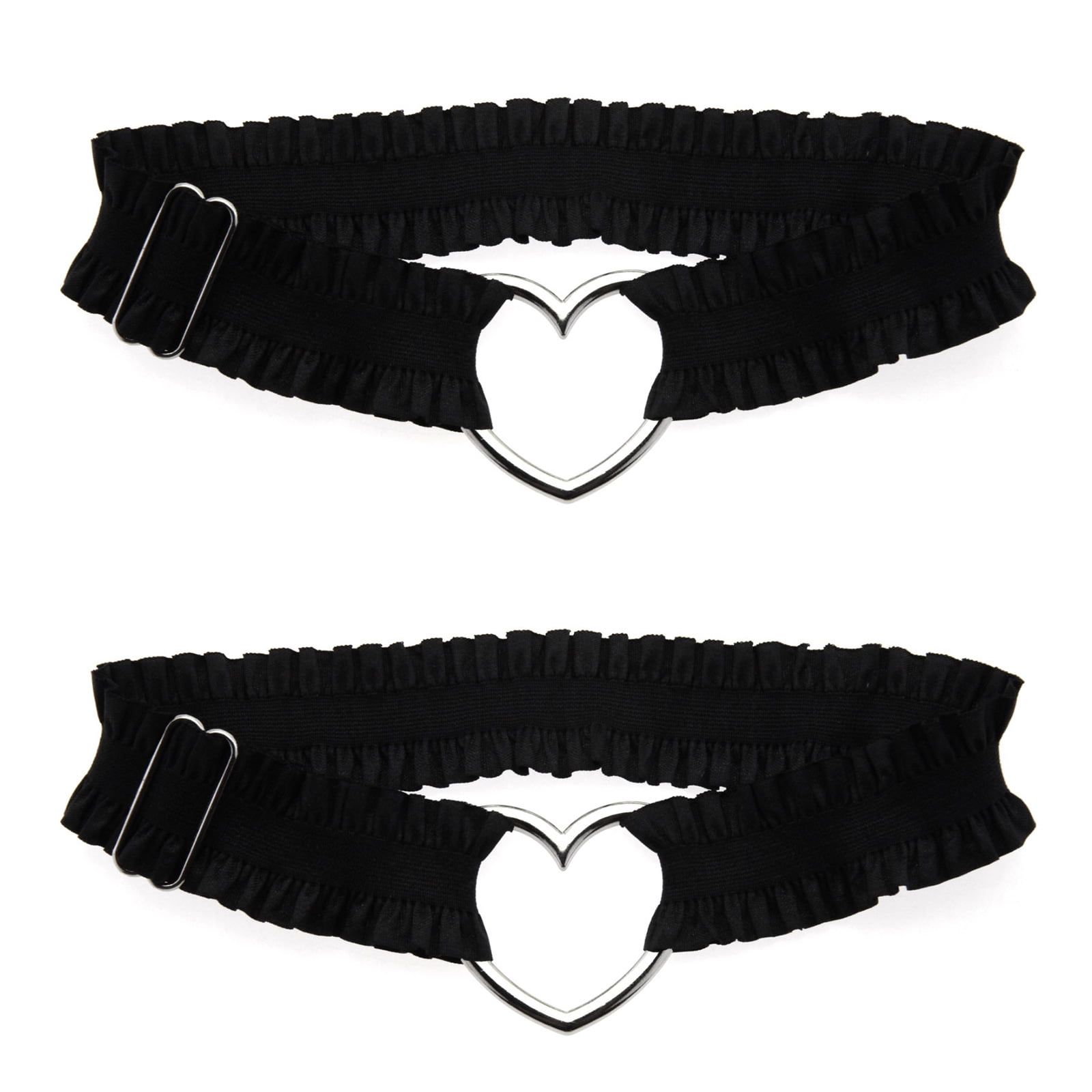 Yoetaun Thigh Garter Heart Lace Ruched Leg Garter Adjustable Cosplay ...