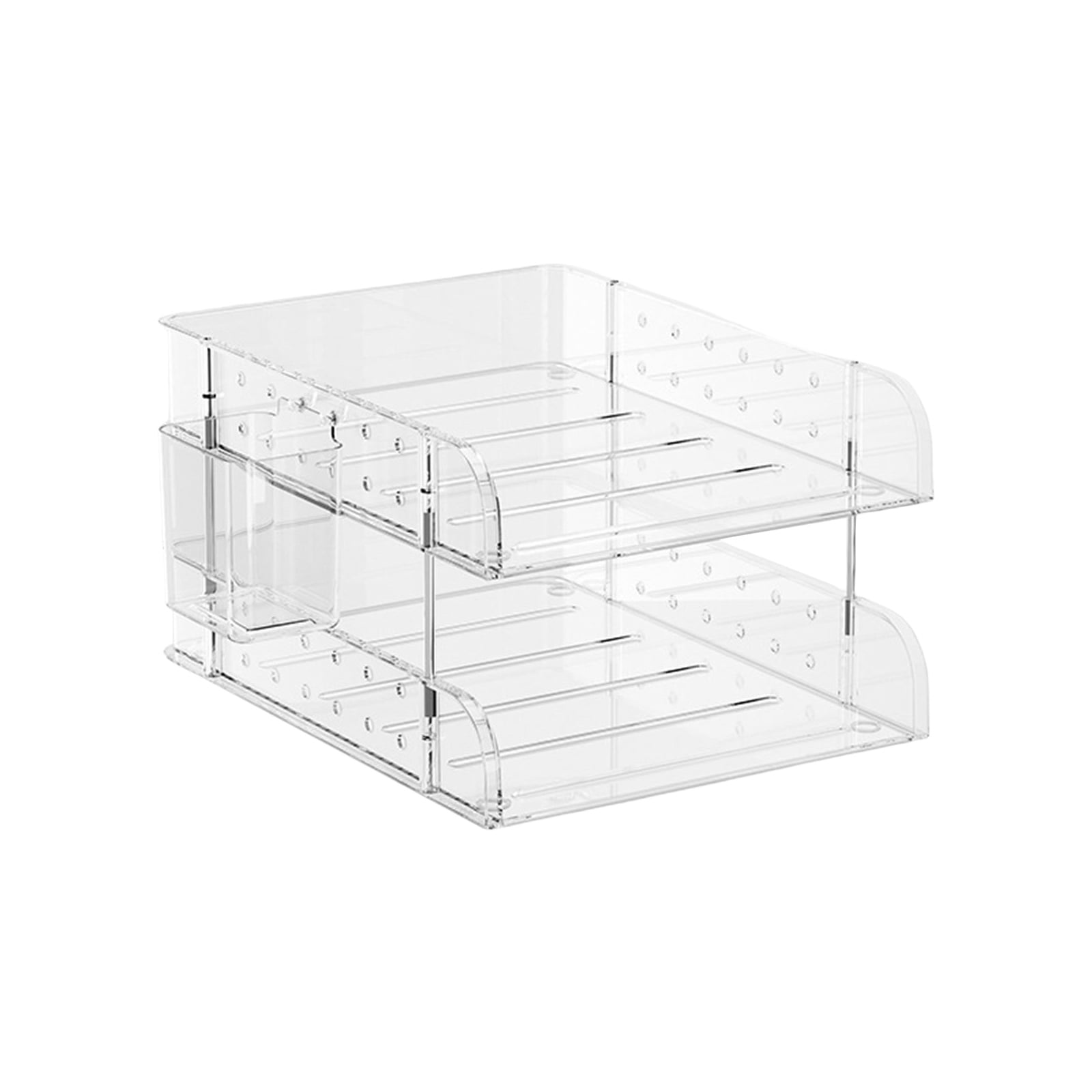 Yoetaun Tiered Document File Tray Organizers with Pen Cup Multipurpose ...