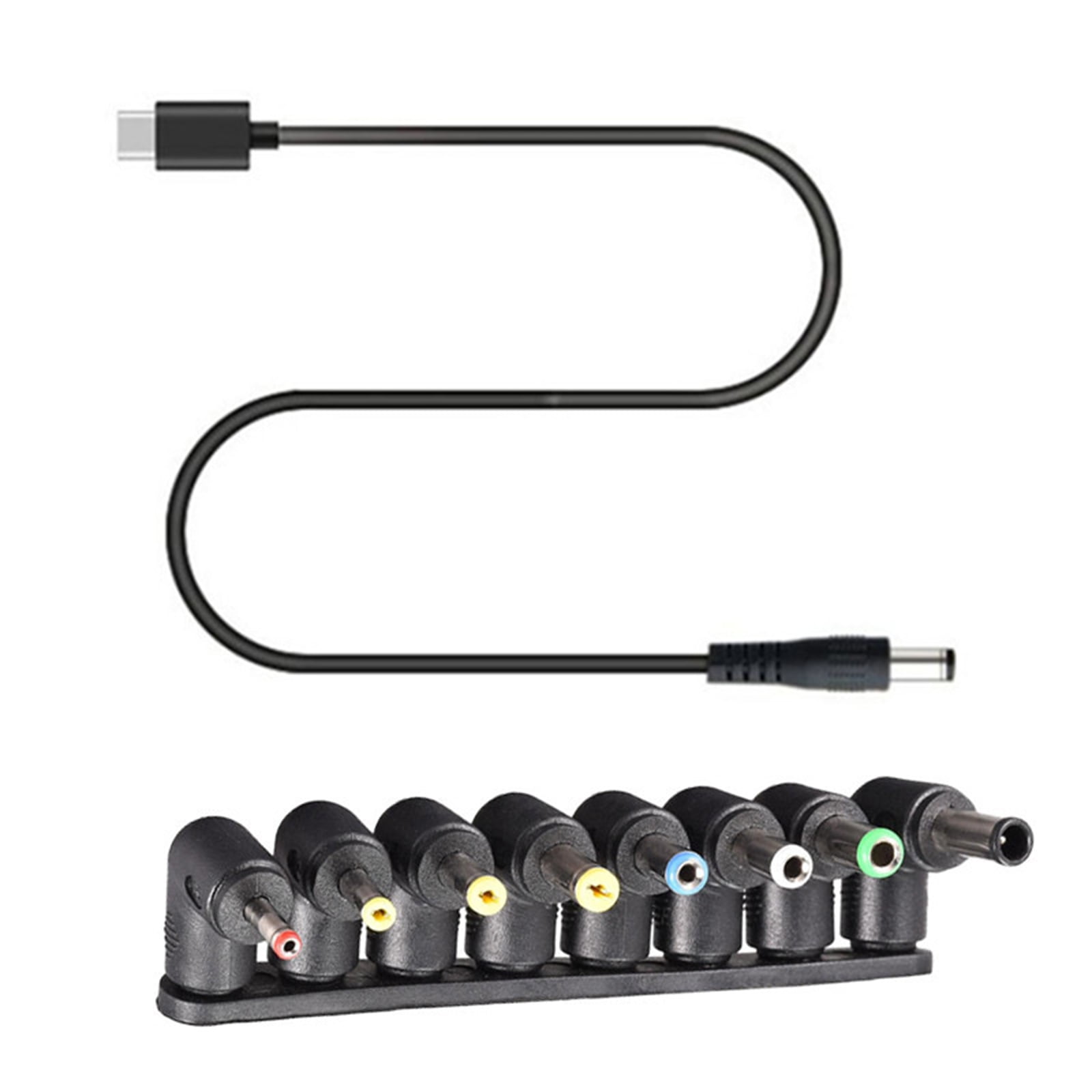 Yoetaun USB C to DC5521 5.5x2 Adapter Cable with 8 Interchangeable Tips ...