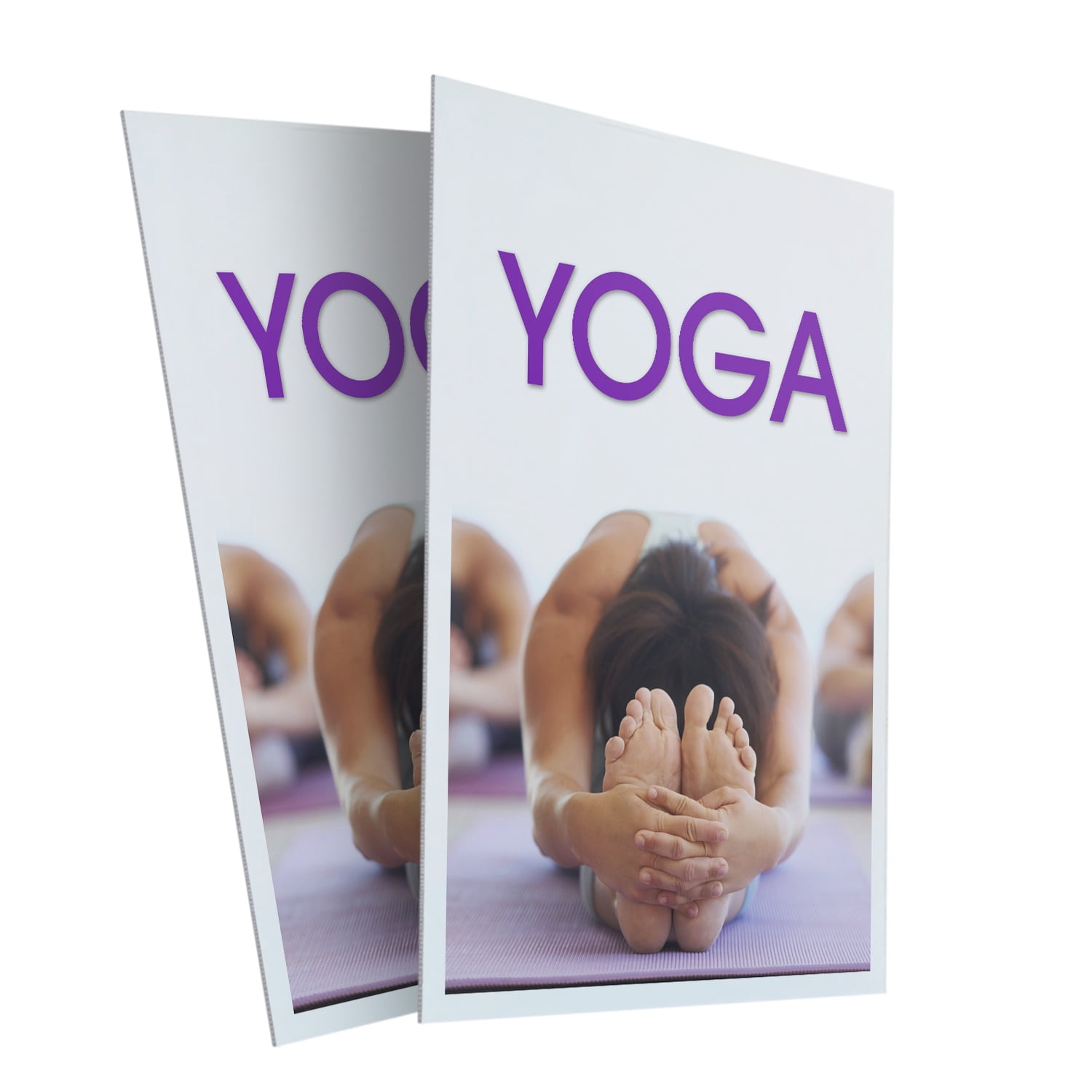 Yoga 1 (2-PACK) 24" x 36" Plastic Signs | Sign Insert 4mm Corrugated ...