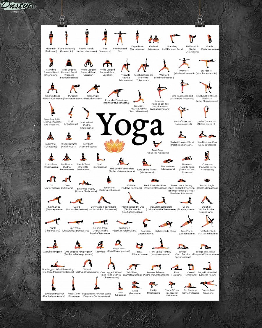 Yoga 150 poses your body wishes to practice poster - Dnstyles 16 x 24 ...
