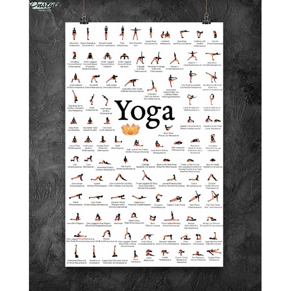 Yoga 150 poses your body wishes to practice poster - Dnstyles 16 x 24 ...
