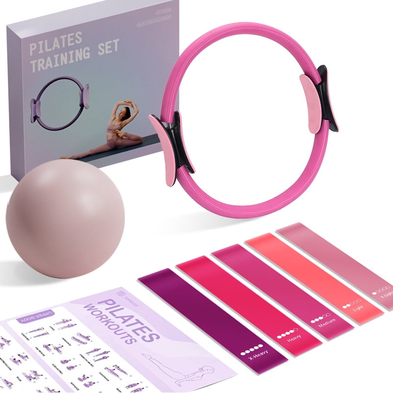 Yoga Accessories Combo Set: Leg Resistance Loops, Glute Bands & Pilates ...