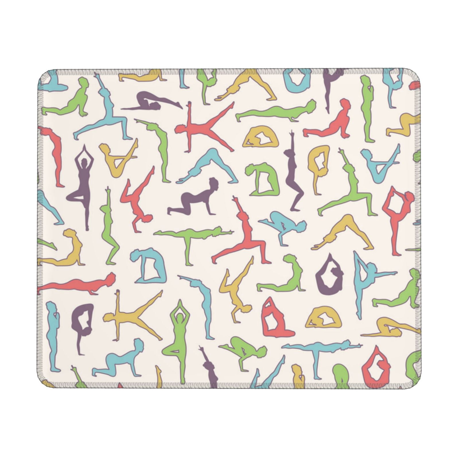 Yoga Asanas Poses Mouse Pad Non-Slip Rubber Gaming Mousepad Rectangle ...