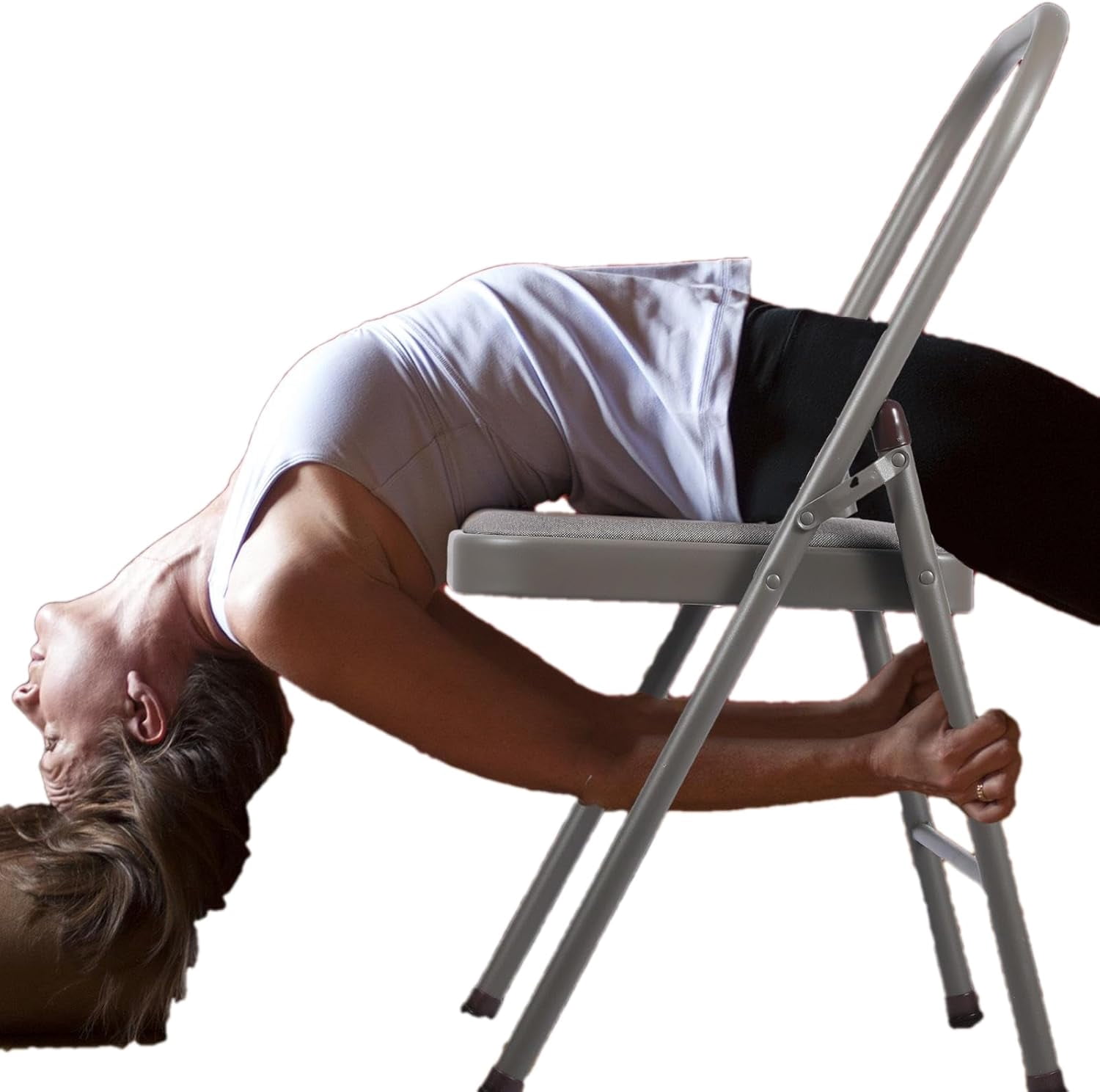 Yoga Auxiliary Chair Backless Relieve Neck and Back Pain Chair Foldable ...