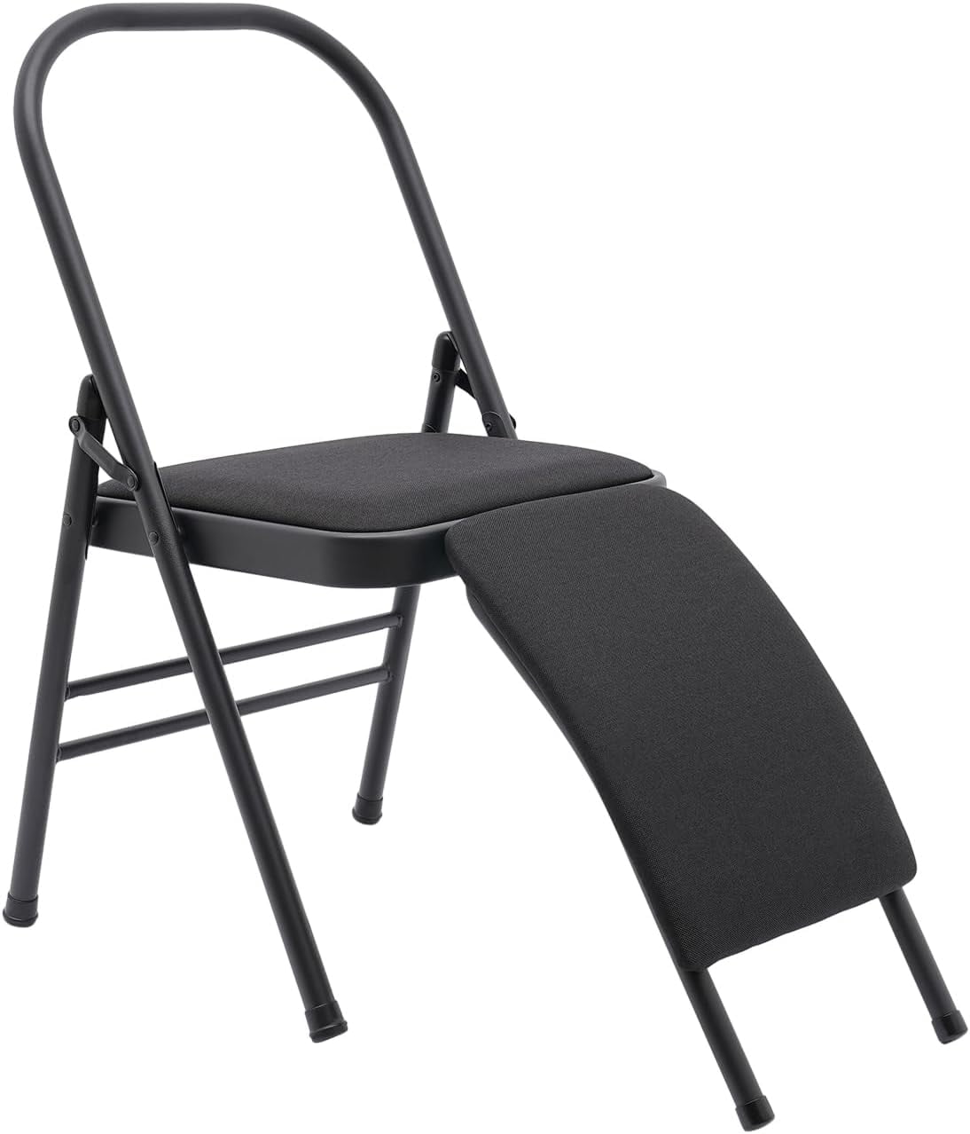 Yoga Auxiliary Foldable Chair with Lumbar Back Support Balance ...