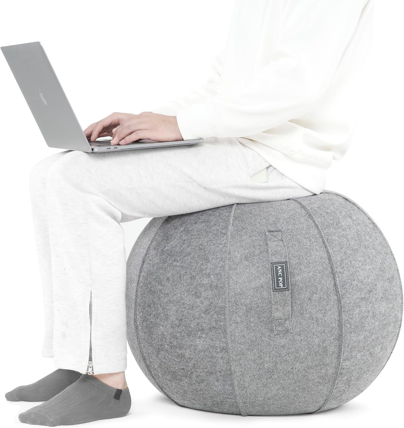 Yoga Ball Exercise Ball, Anti Slip Stability Ball Chair, 25” Heavy Duty ...