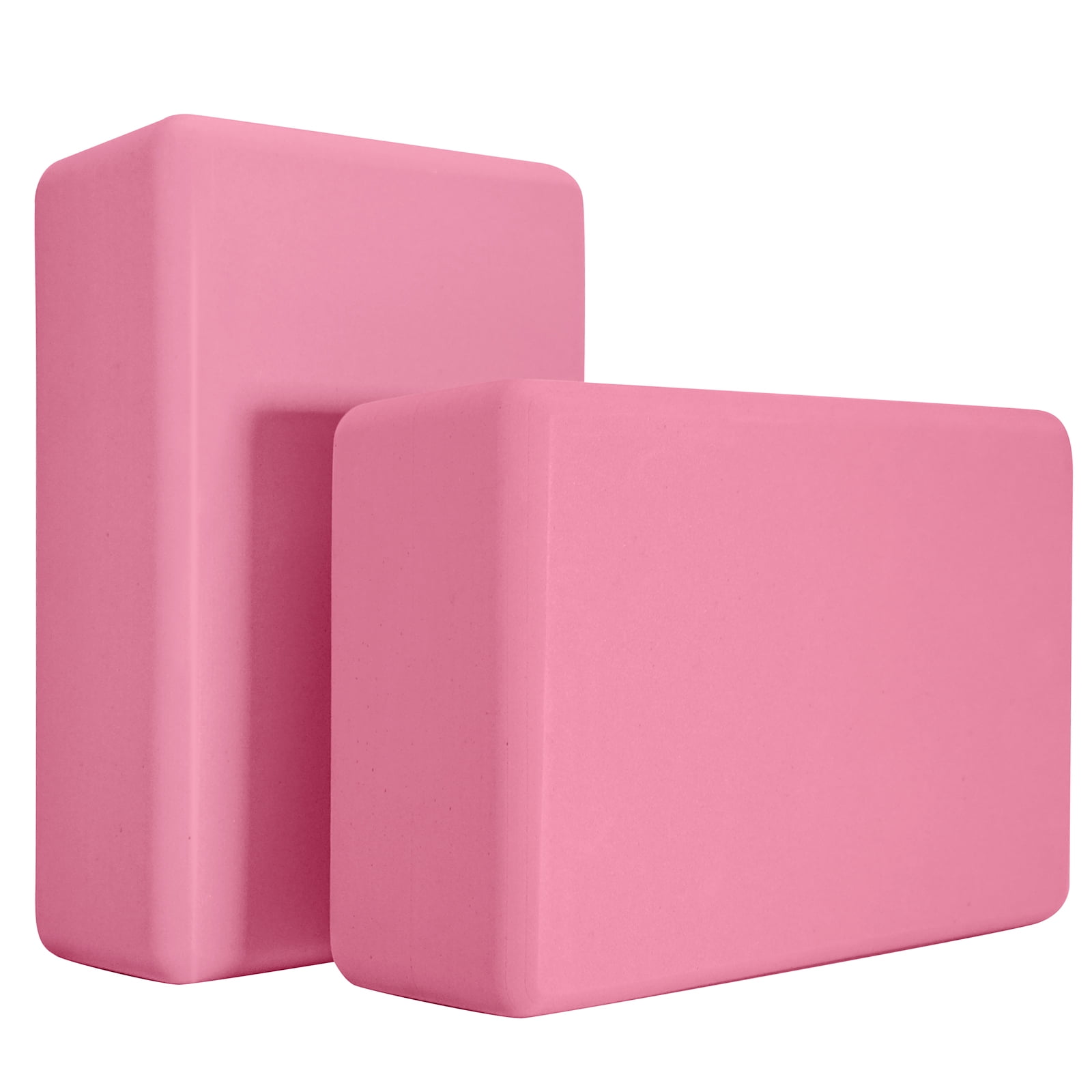 Yoga Blocks 2 Pack，9X6X3 inches High Density Foam Blocks, Exercise ...