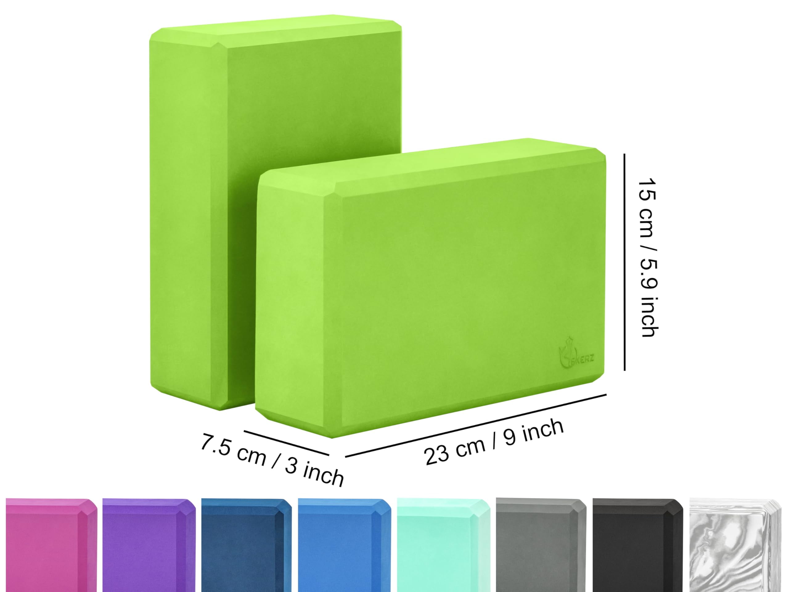 Yoga Blocks 2 pack, Gym Blocks, Exercise Workout Fitness Bricks ...