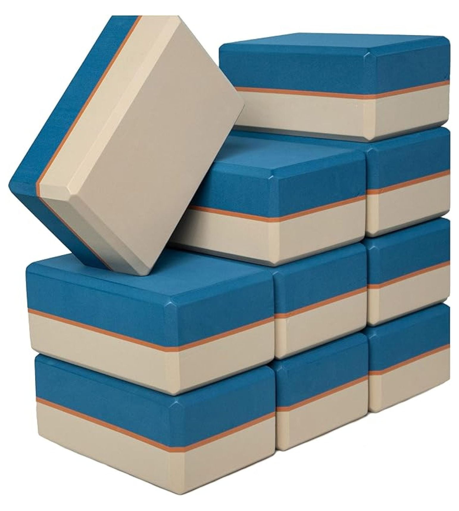 Yoga Blocks 4" x 6" x 9", 10 Pack - Foam Yoga Bricks for Stretching ...
