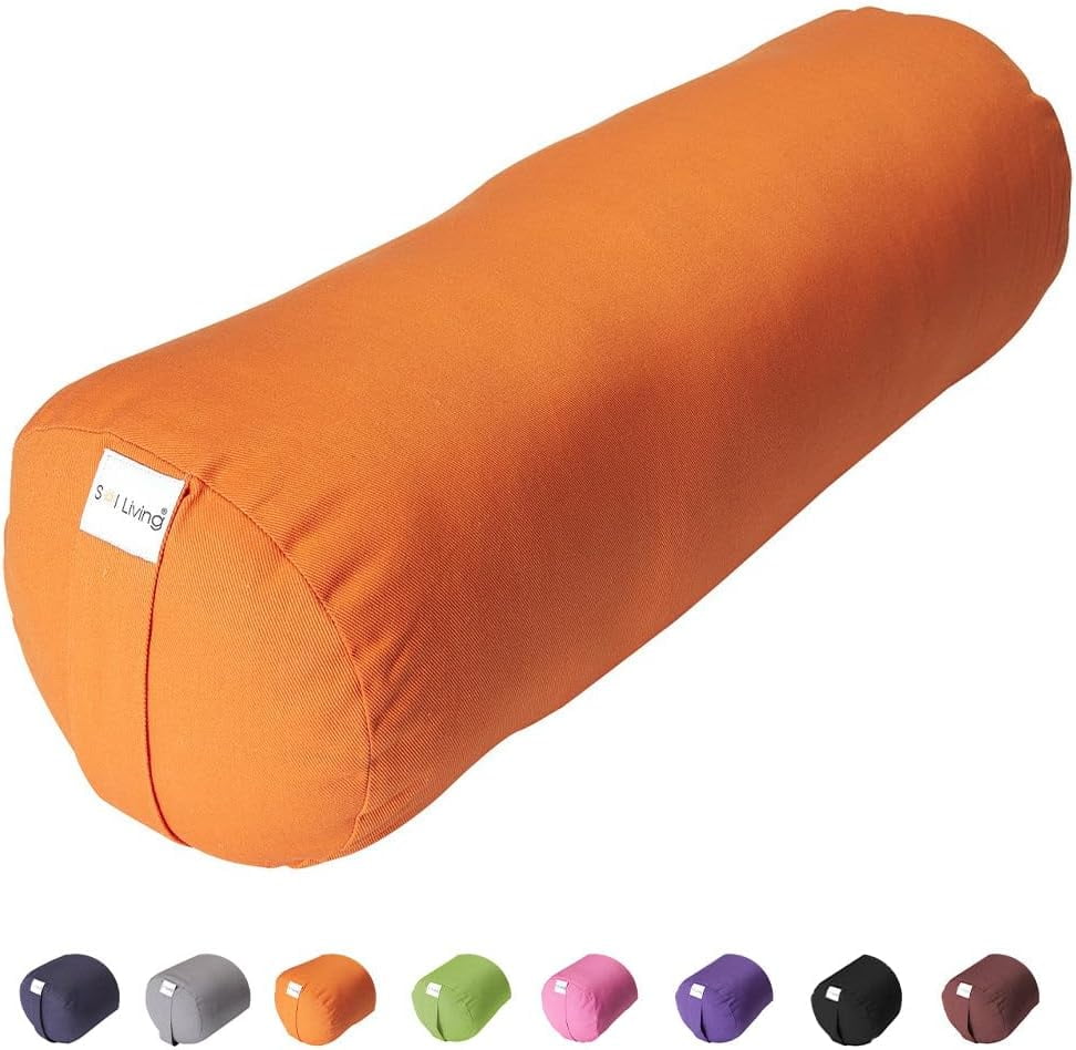Yoga Bolster Pillow for Restorative Yoga Meditation Bolster 100% Cotton ...