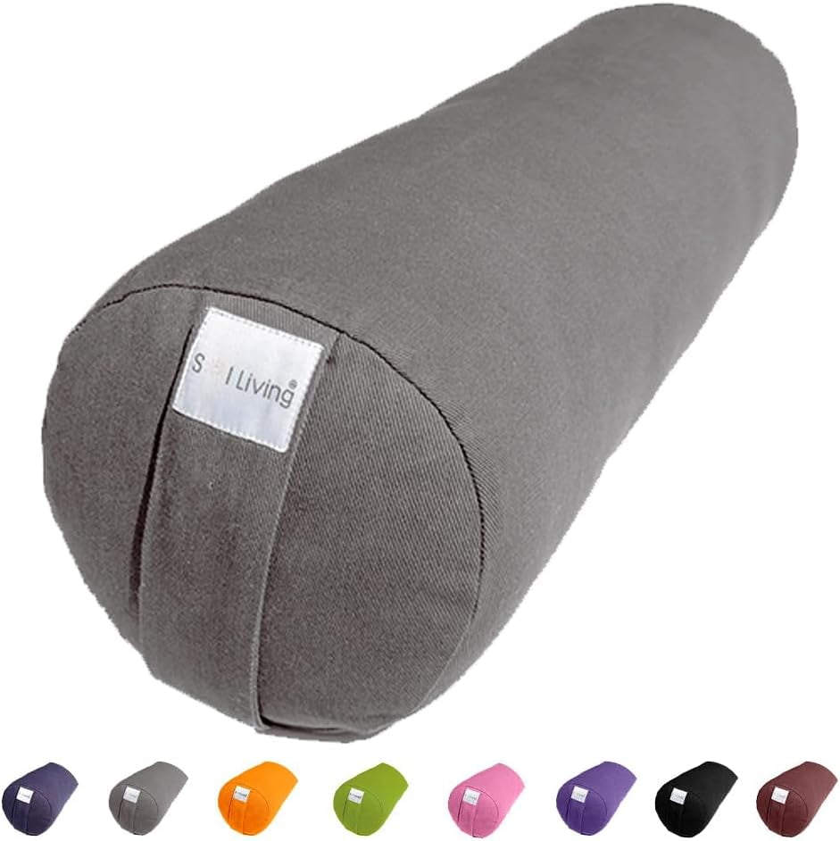 Yoga Bolster Pillow for Restorative Yoga Meditation Bolster 100% Cotton ...