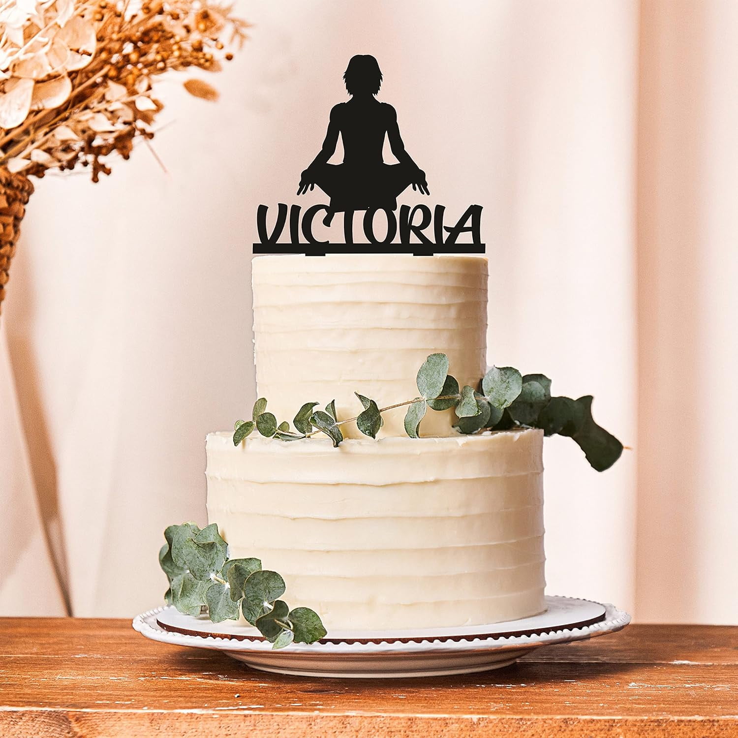 Yoga Cake Topper, Cake Topper for Birthday, Order Cake Topper, Namaste ...