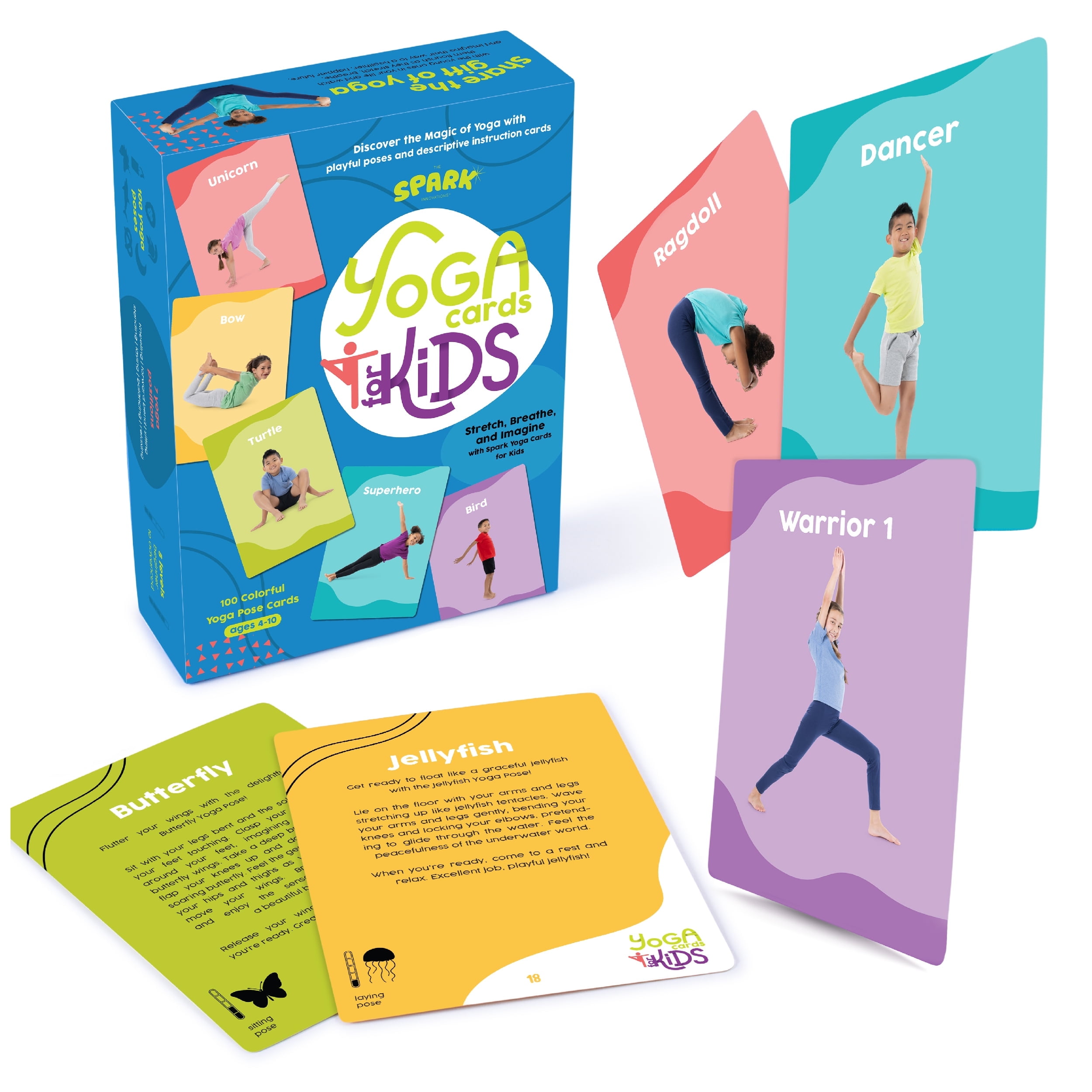 Yoga Cards for Kids 100 Yoga Poses with Real Life Photos, Kid-Friendly ...