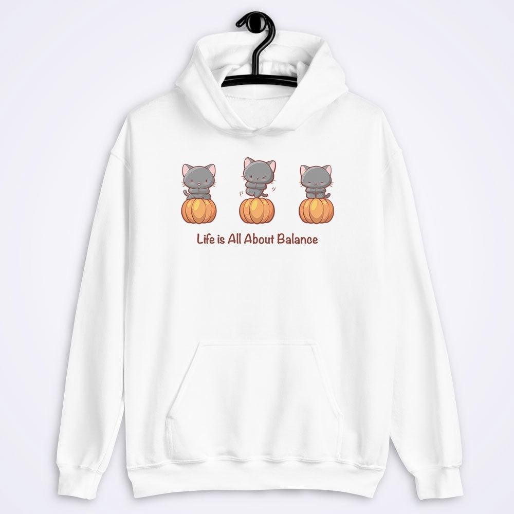 Yoga Cats on Pumpkins Cute Kawaii Hoodie for Fall - Walmart.com