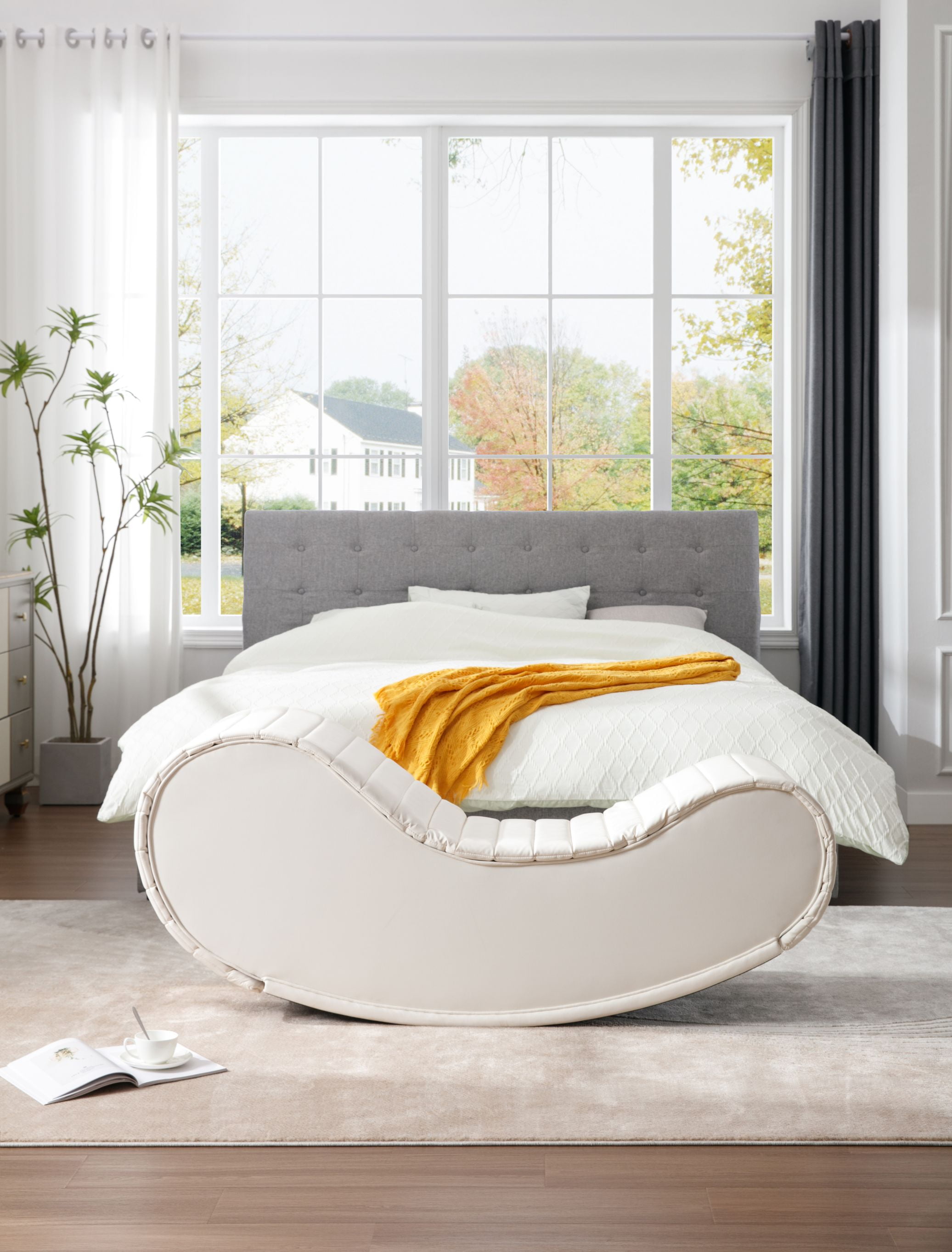 Broadfashion Yoga Chaise Lounge Kids Modern Rocking Comfortable Rocking ...