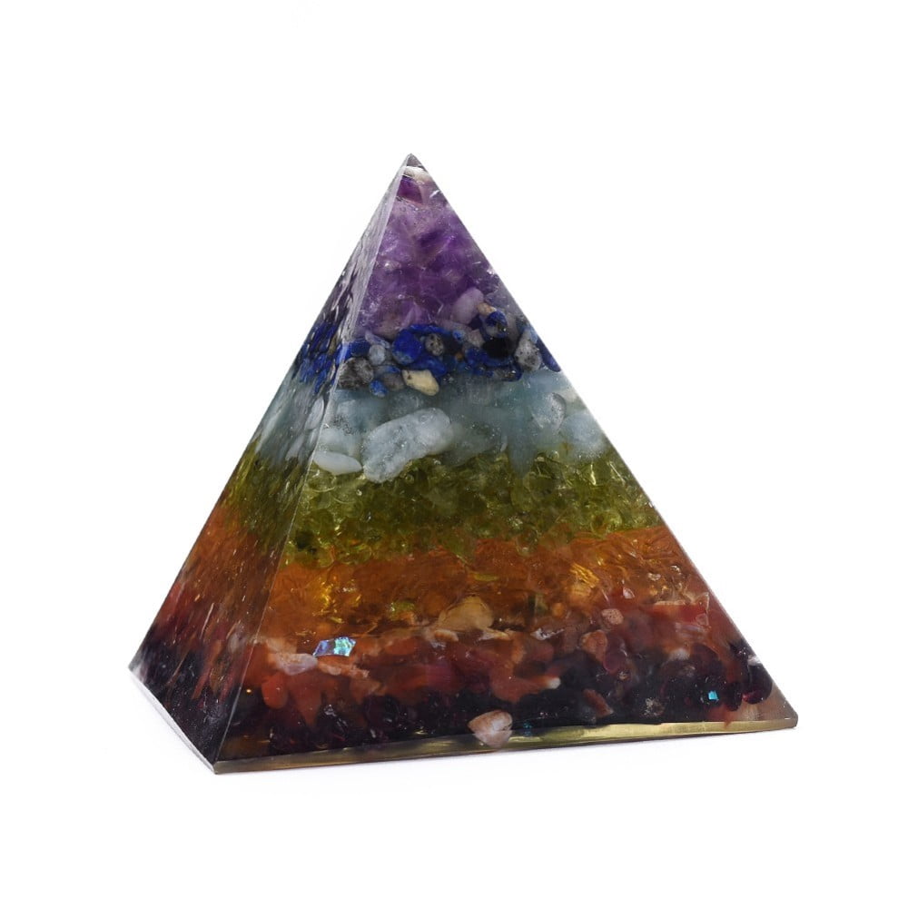 Yoga Chakra Jewelry Orgonite Pyramid Resin Home Display Decorations ...
