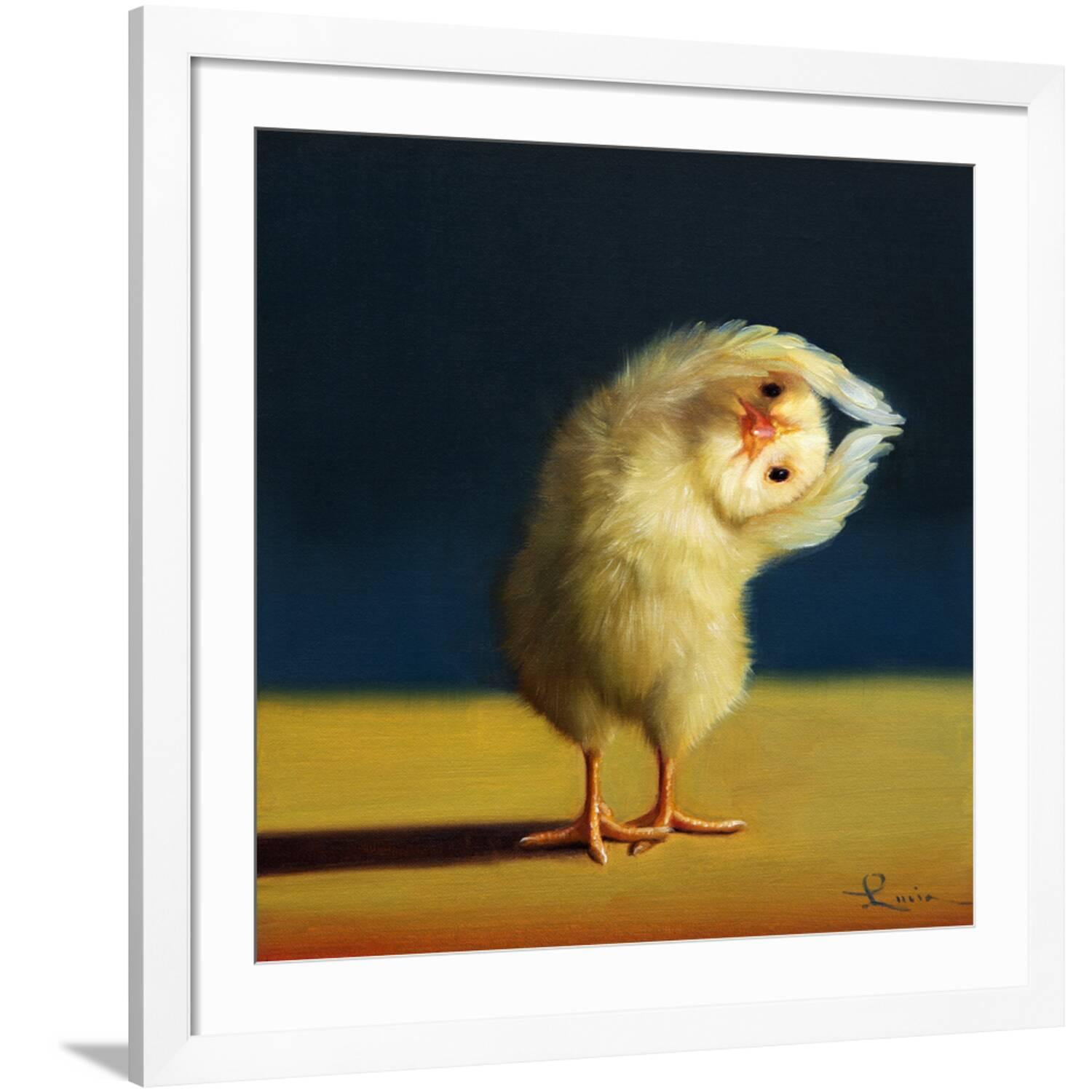 Art.com Yoga Chick Half Moon Art Print by Lucia Heffernan, White Frame ...