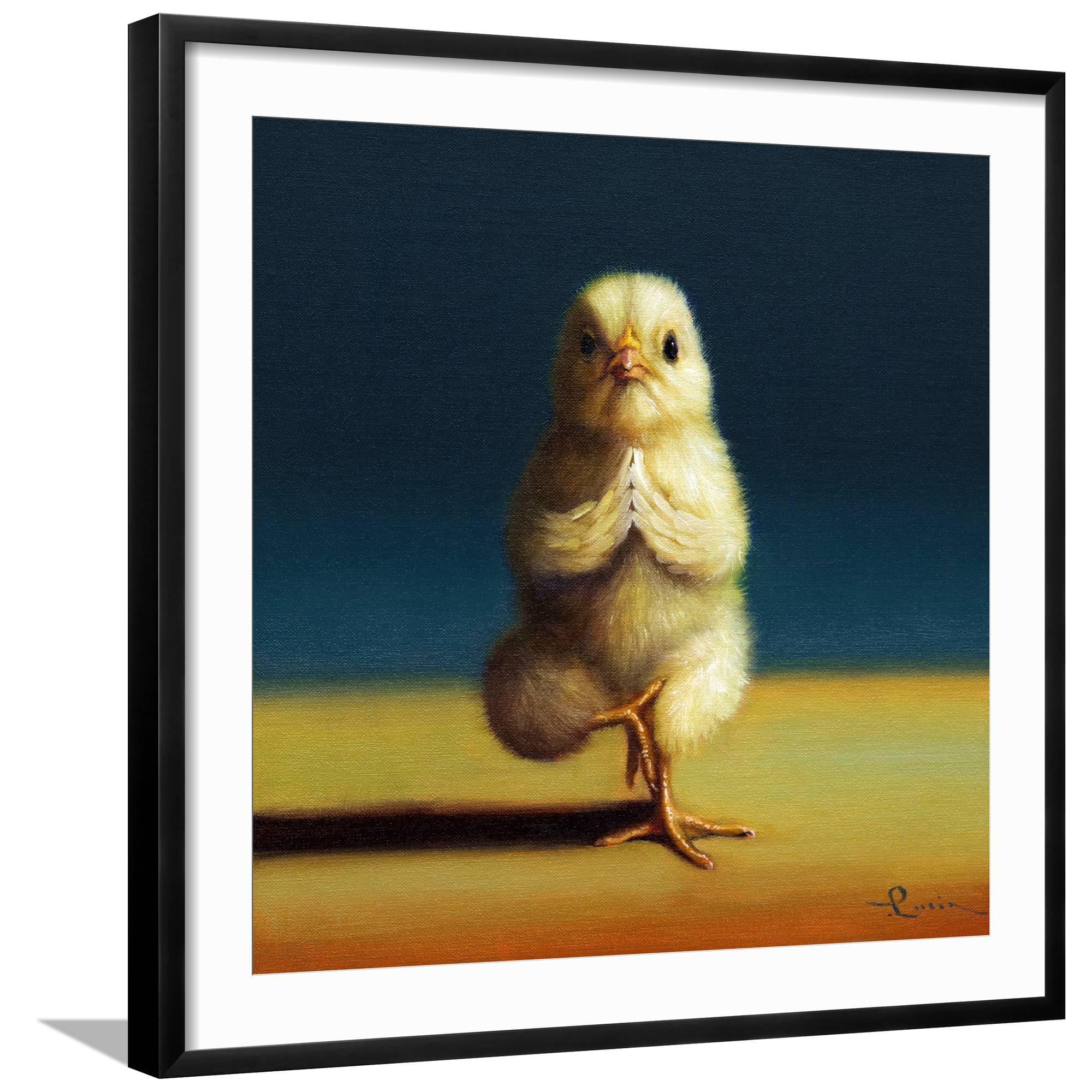 Art.com Yoga Chick Tree Pose Art Print by Lucia Heffernan, Black Frame ...