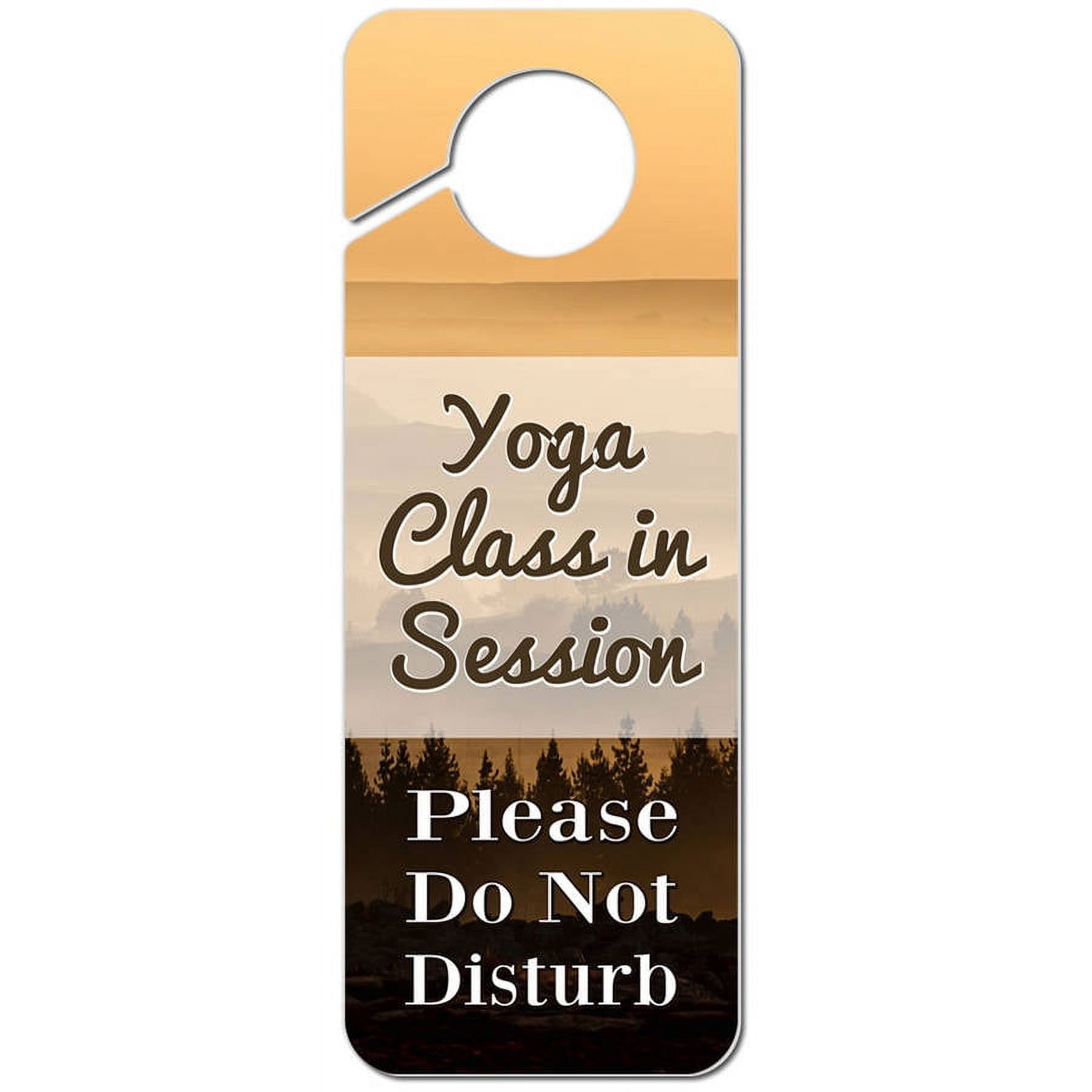 Yoga Class in Session Please Do Not Disturb Foggy Orange Landscape ...