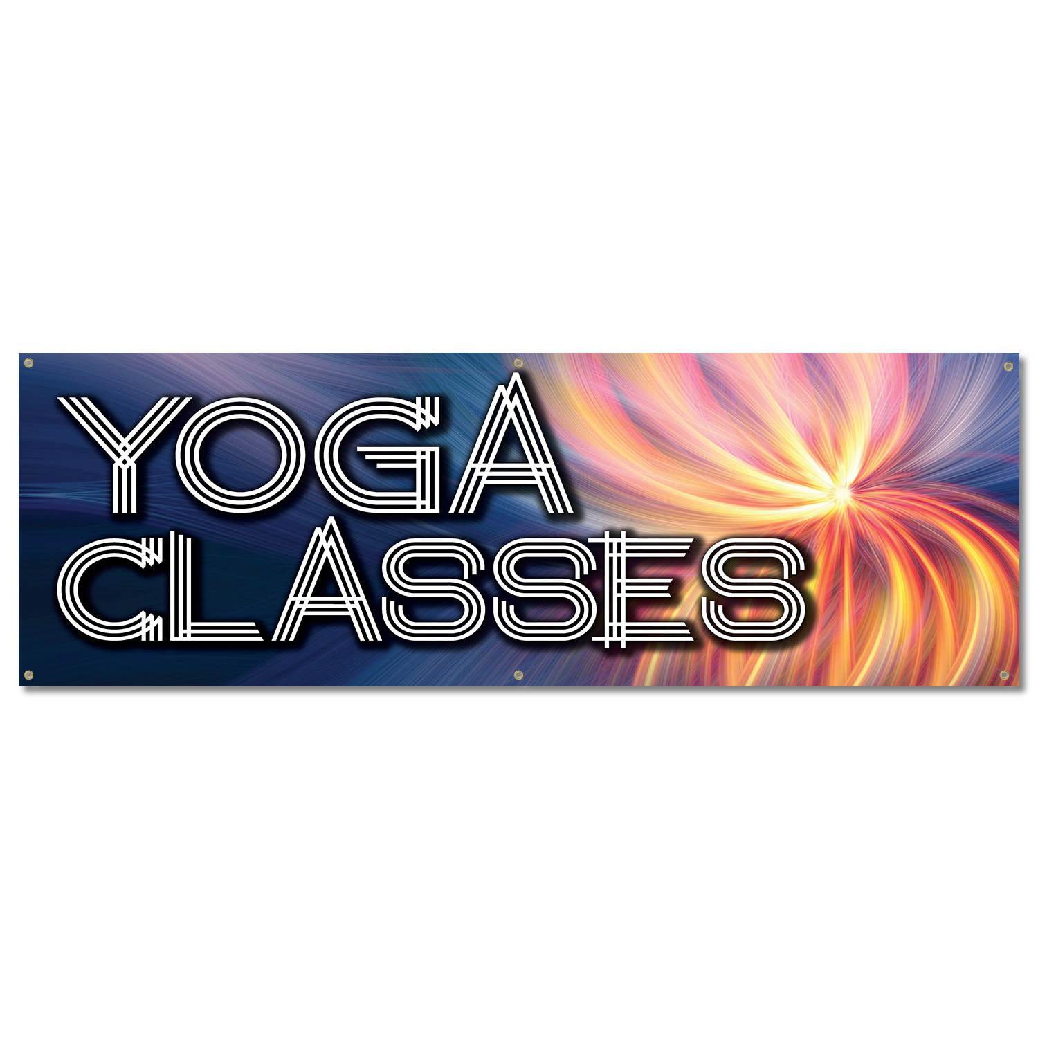 Yoga Classes | 24" X 72" Banner | Outdoor Vinyl Sign With Grommets ...