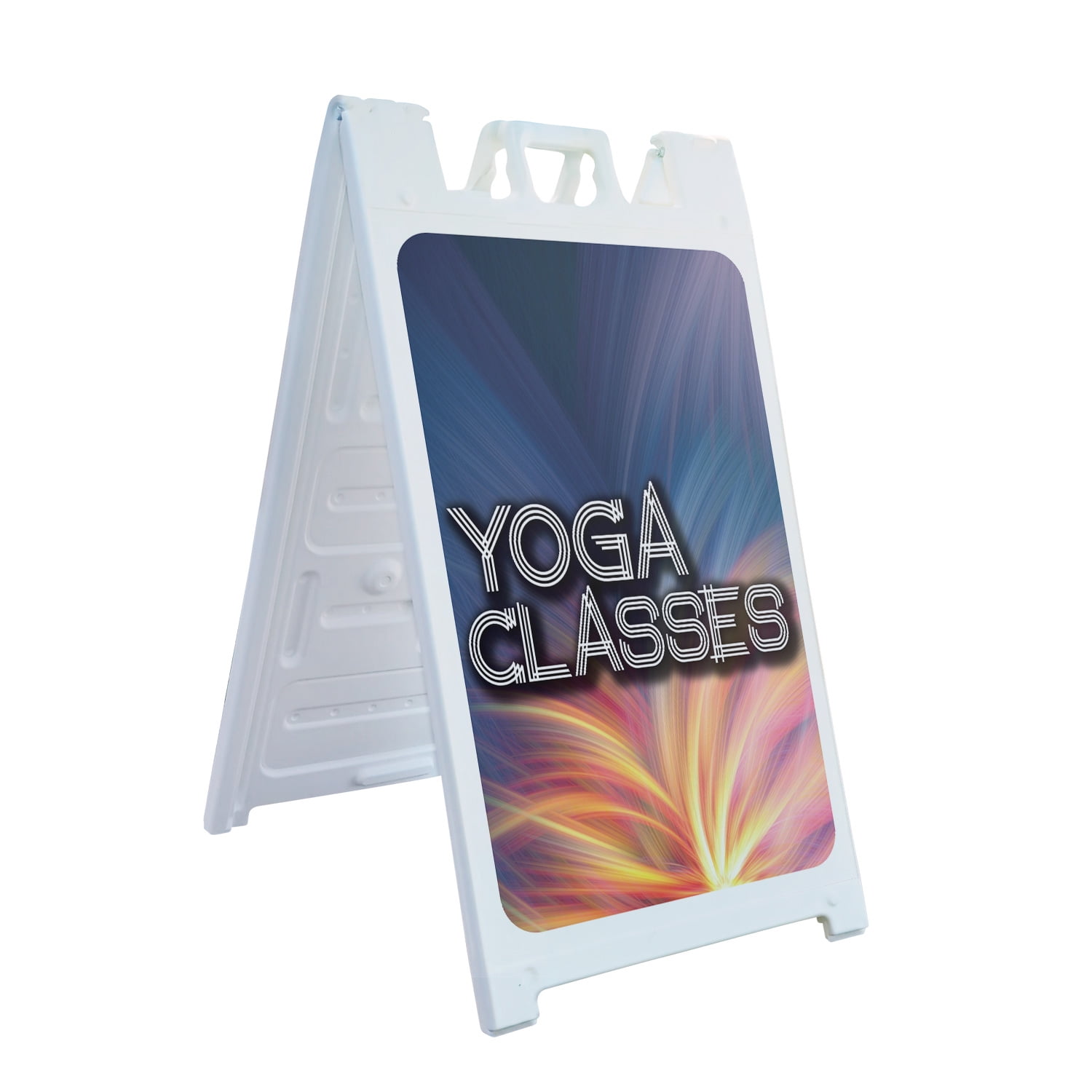 Yoga Classes 24" x 36" Double Sided A-Frame Sidewalk Sign, Includes 2 ...
