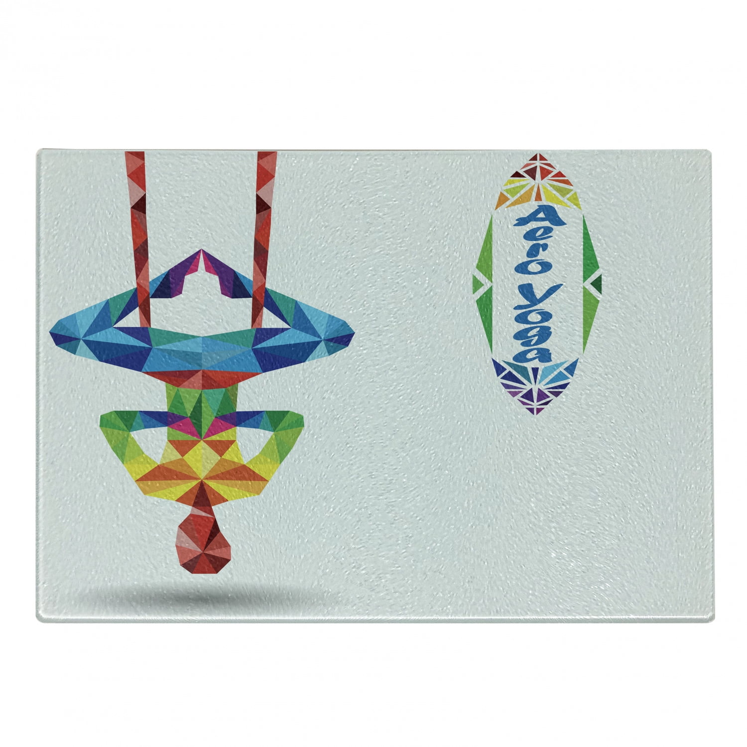 Yoga Cutting Board, Aerial Aero Anti-Gravity Yoga Theme Colorful ...
