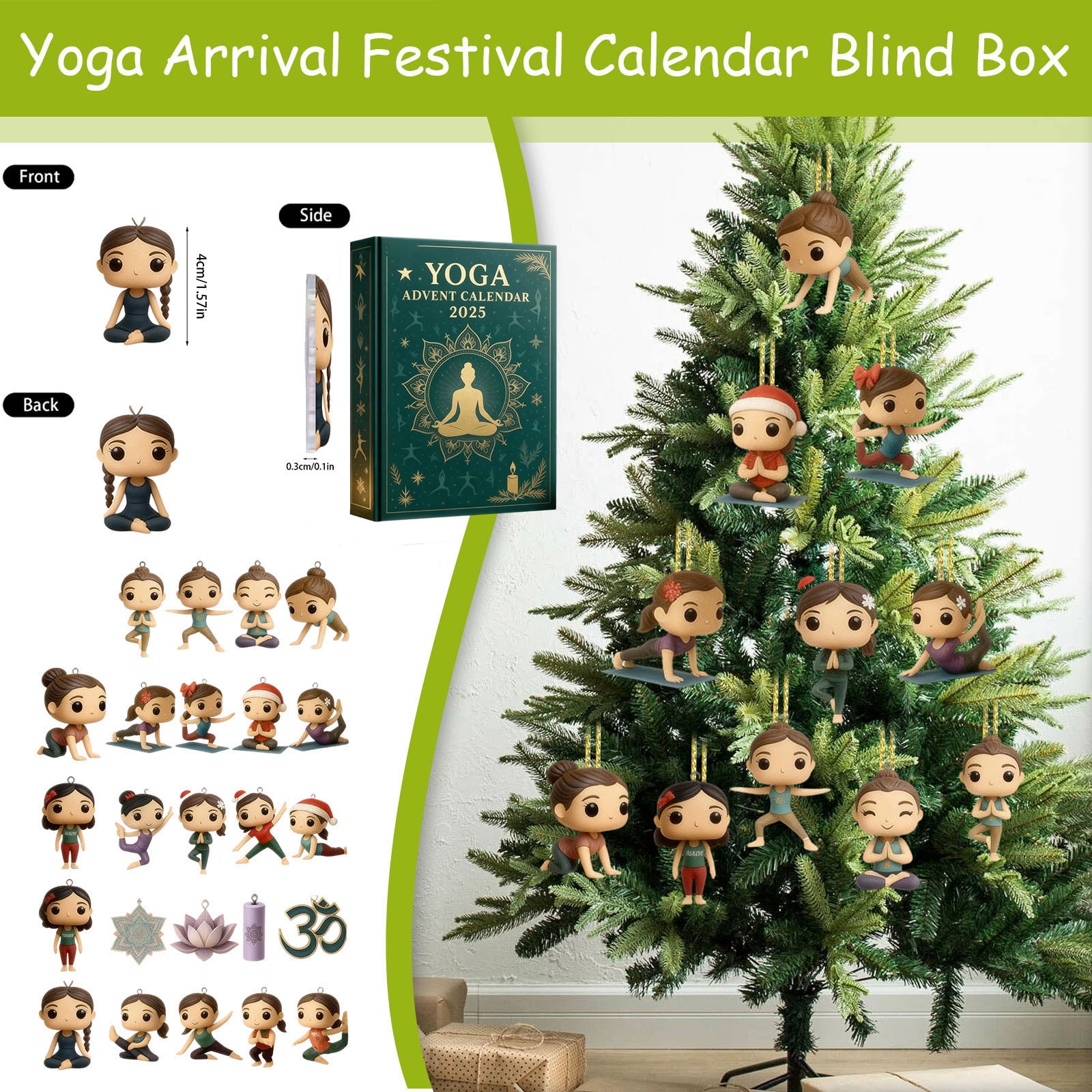 Yoga Fitness Advent Calendar 2025, 24-Day Christmas Countdown with ...