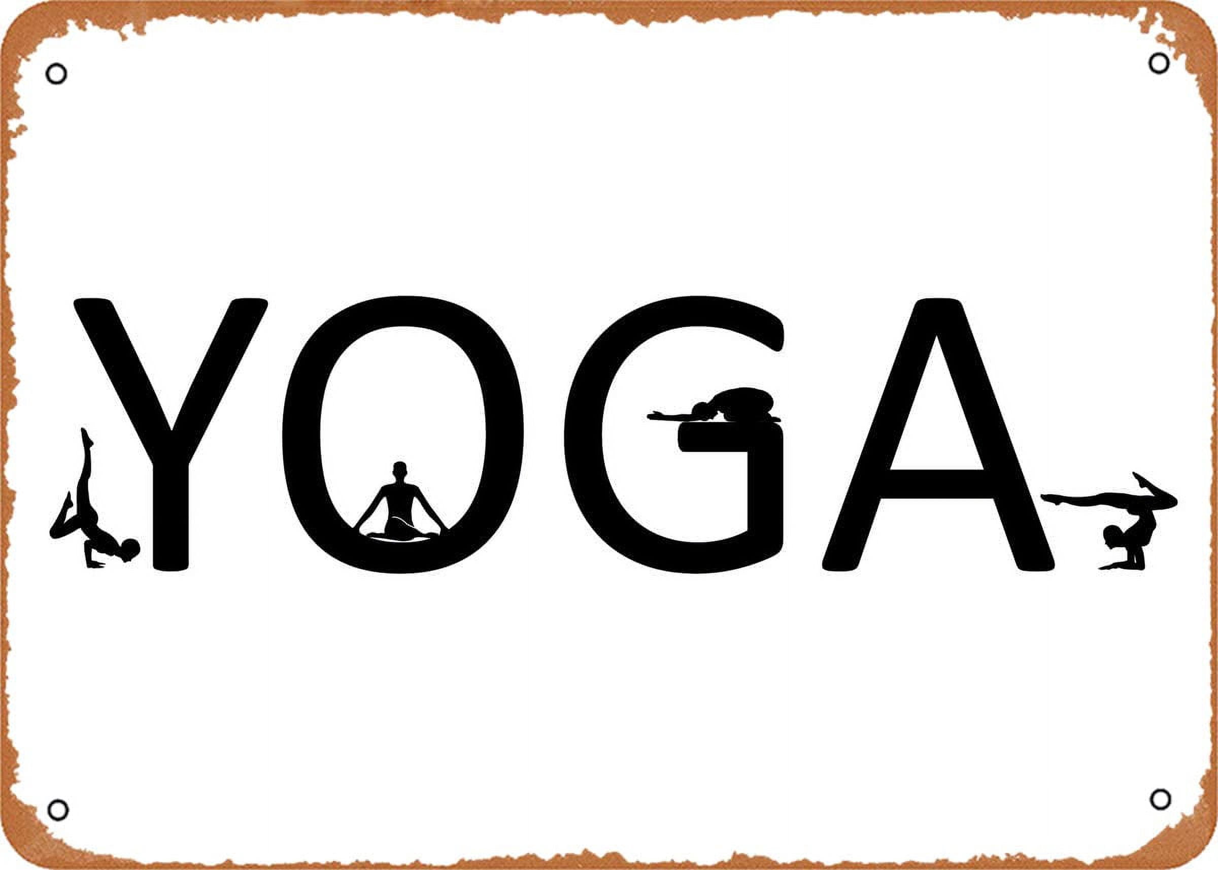 Yoga, Fitness, Exercise different yoga poses Poster Retro Vintage ...