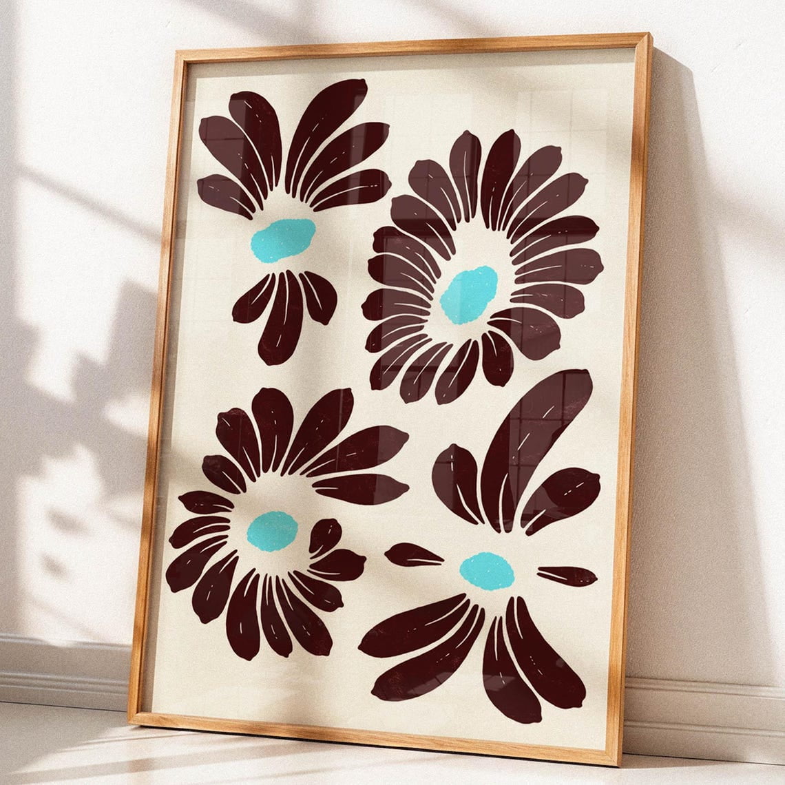 Yoga Flow Print - Inspired By Nature. Coffee And Sky Colour Variant ...