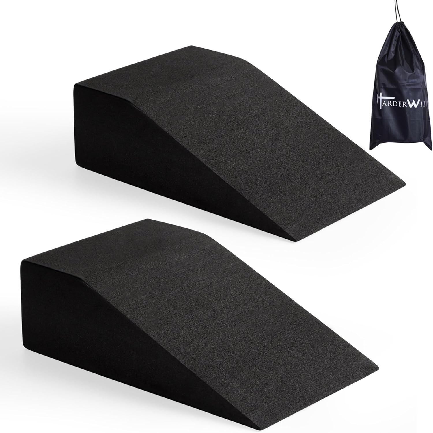 Yoga Foam Wedge Blocks (Pair), Calf Raise Block, Calf Stretcher, Yoga ...