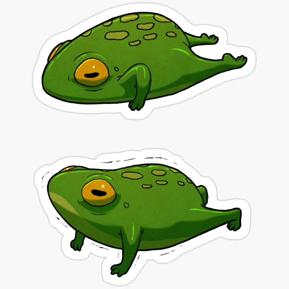 Yoga Frog Chaturanga Plank Stickerphone Decal Water Bottle Stickers ...