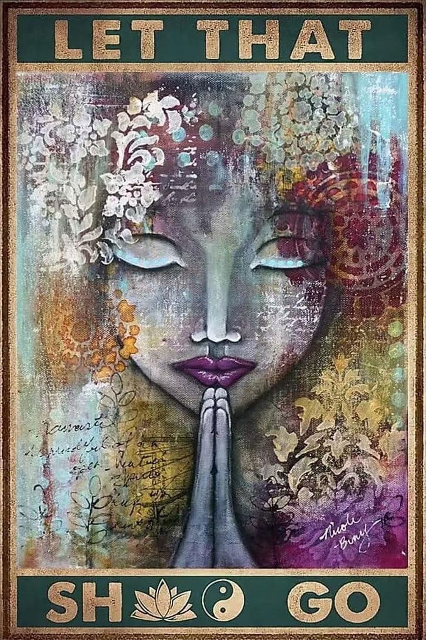 Yoga Girl 5D Diamond Painting Kits for Beginners,Let That Go Yoga DIY Round Diamond Art Kits for ...