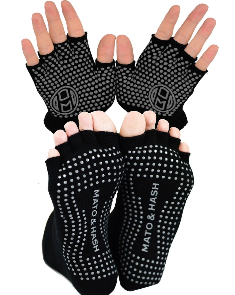 Yoga Gloves AND Socks COMBO PACK | Yoga Gear for Women & Men | by Mato ...
