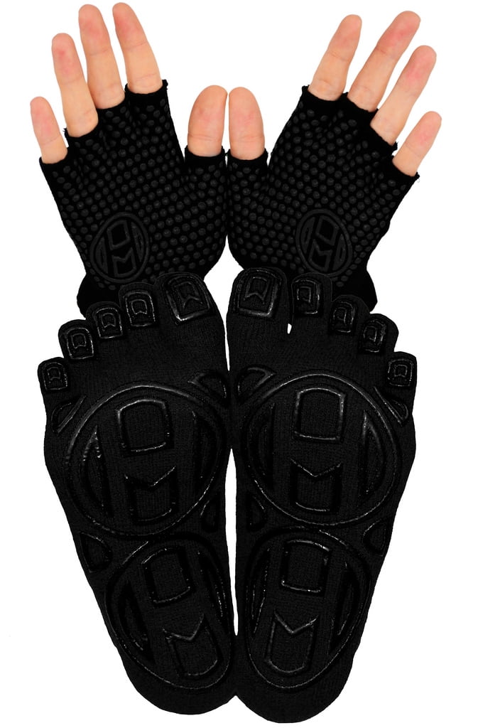 Yoga Gloves AND Socks COMBO PACK | Yoga Gear for Women & Men | by Mato ...