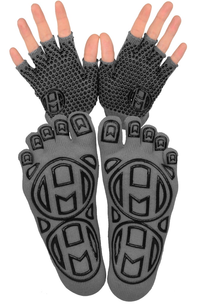 Yoga Gloves AND Socks COMBO PACK | Yoga Gear for Women & Men | by Mato ...