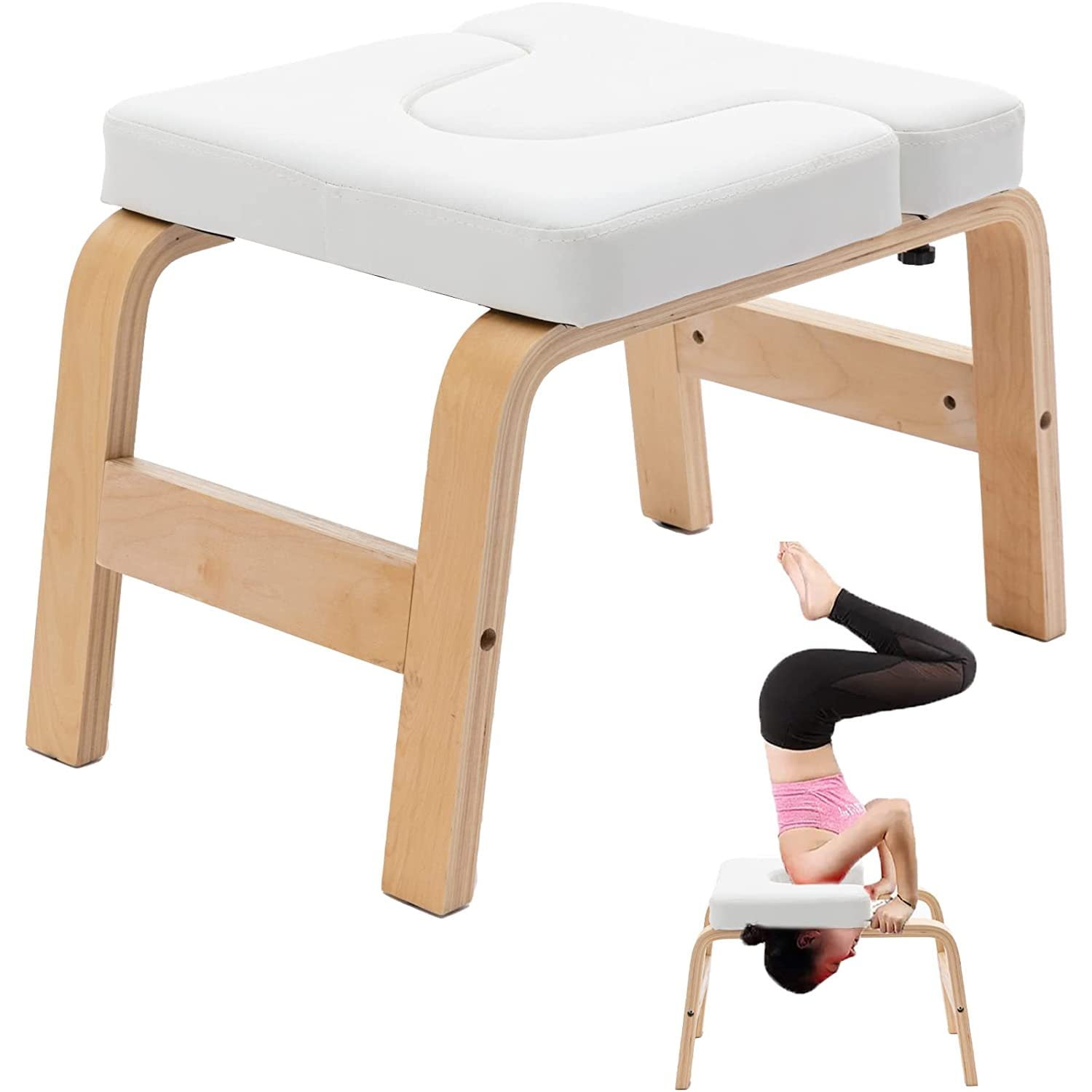 Yoga Headstand Bench,Yoga Inversion Chair,Yoga Inversion Trainer, Wood ...