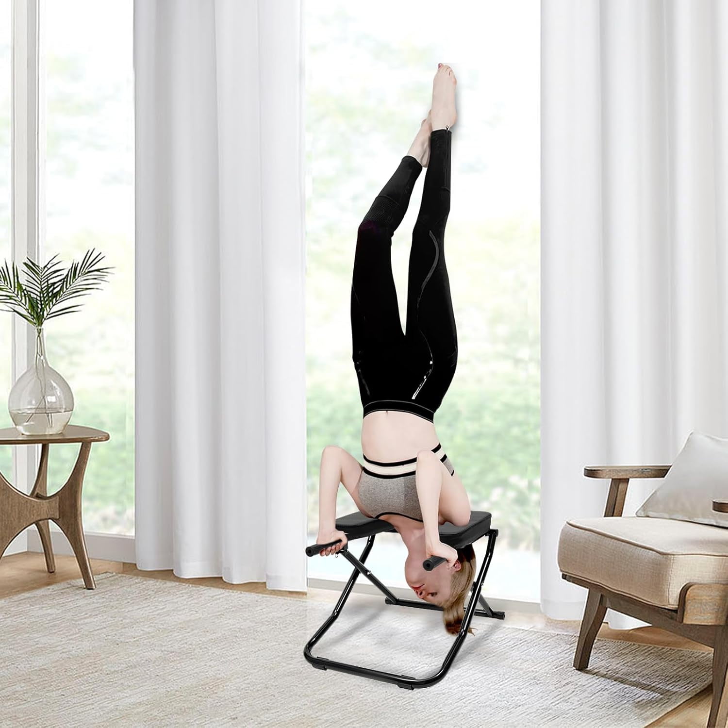 Yoga Headstand Bench, Yoga Inverted Stool Yoga Inverted Chair Handstand ...