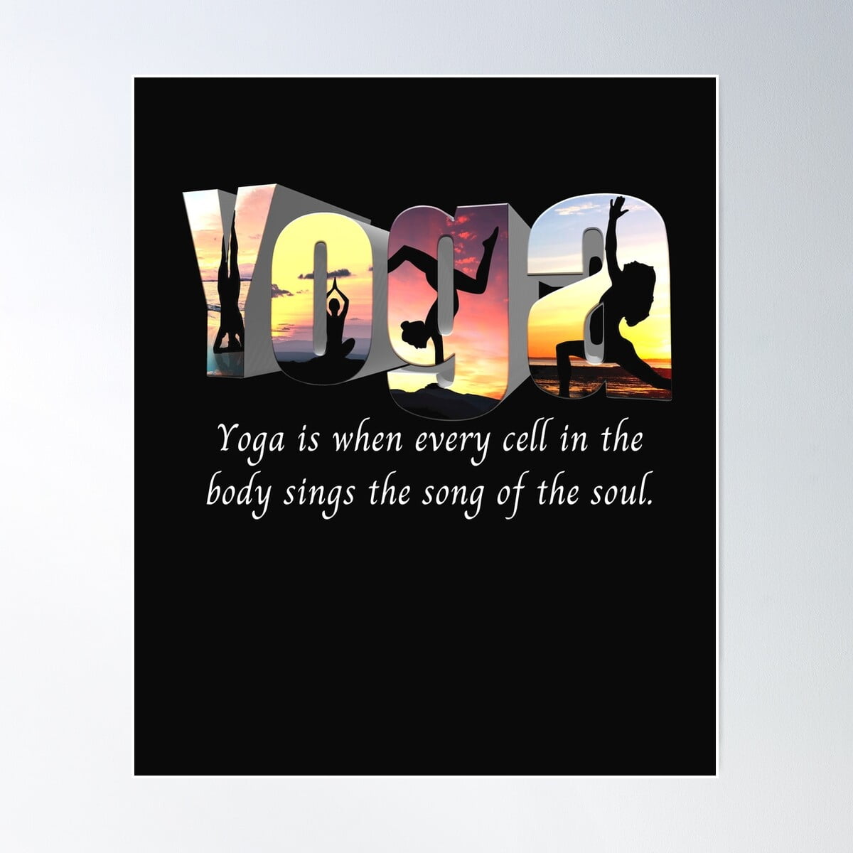 Yoga Is Life Changing Poster Wall Art, Modern Wall Decor For Living ...