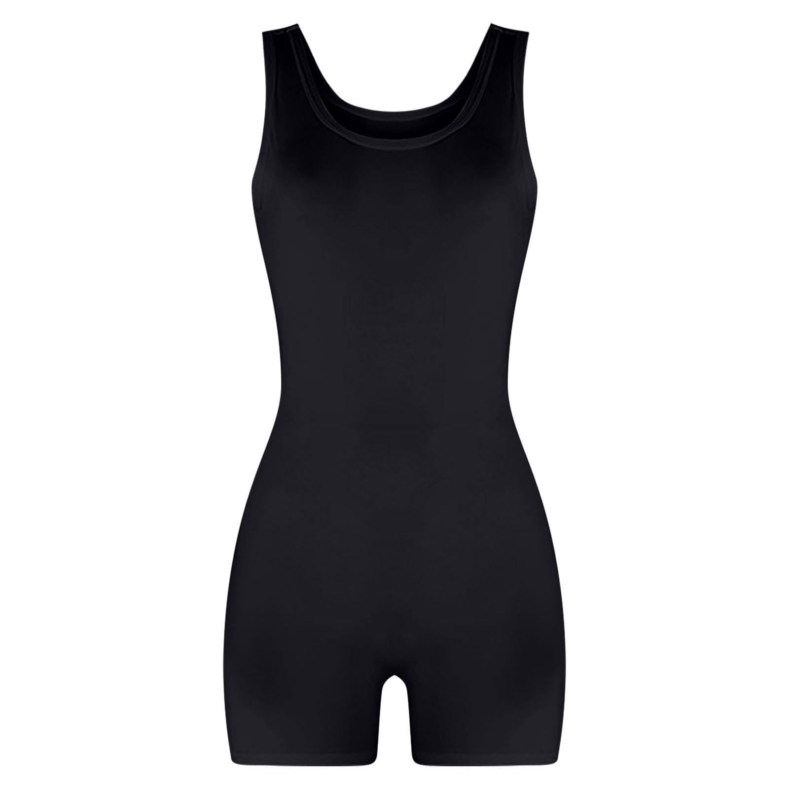 Yoga Jumpsuit for Women Ribbed One Piece Tank Top Sleeveless Bodycon ...